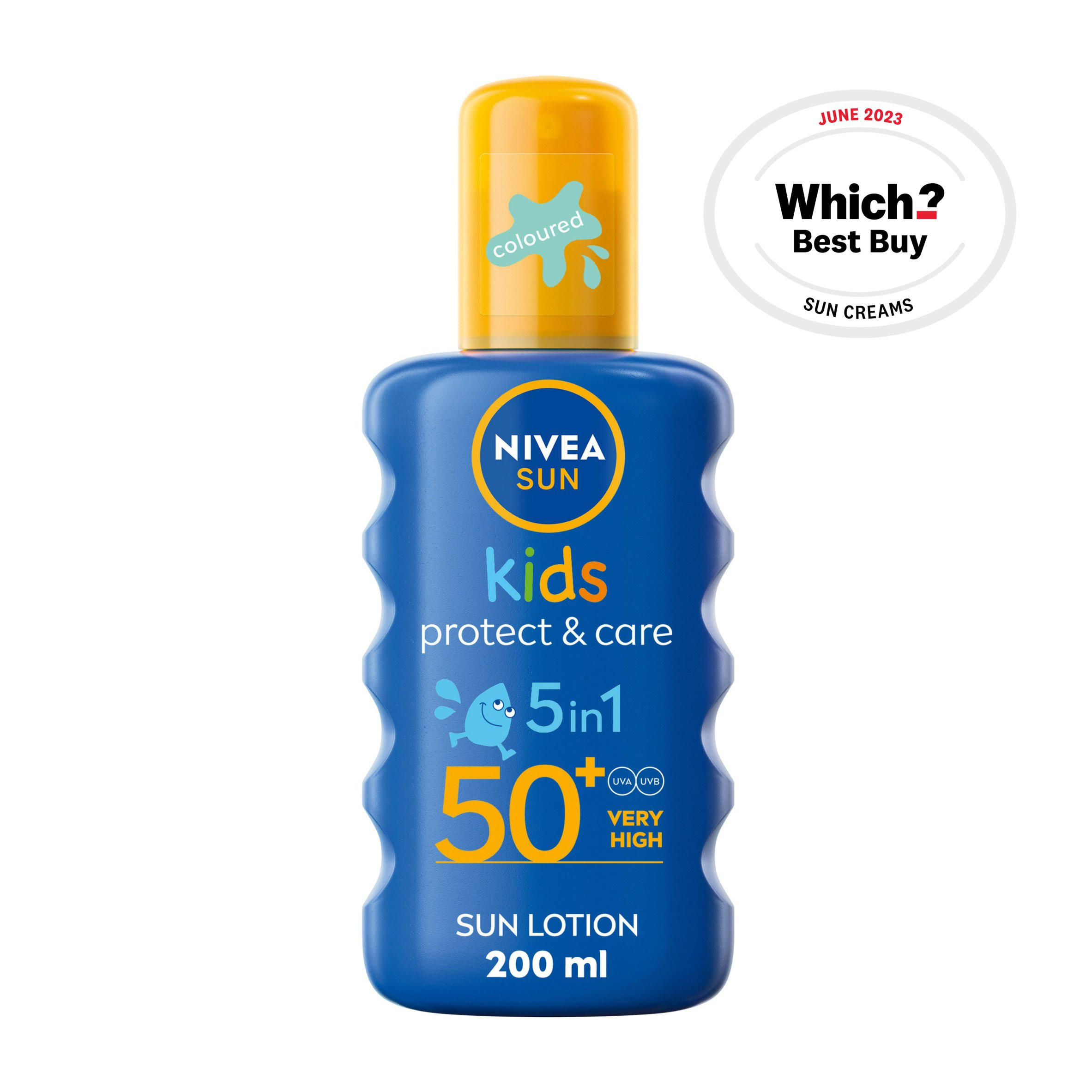 NIVEA Kids Protect & Care Coloured Spray SPF 50+ 200ml | Womens ...