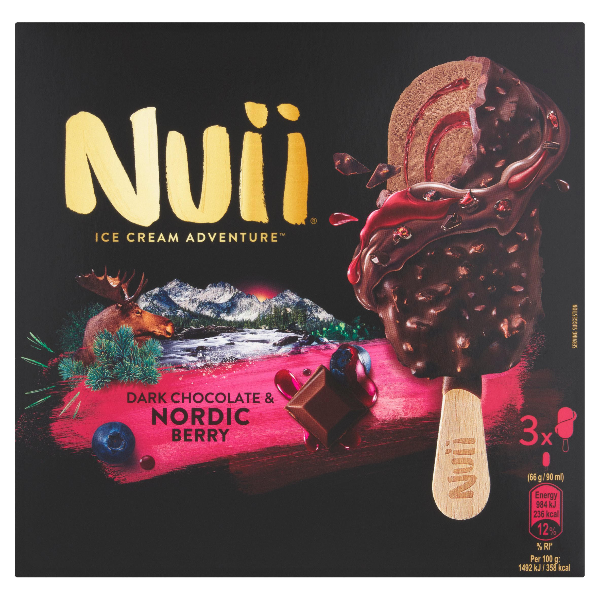 Nuii Ice Cream Adventure Dark Chocolate & Nordic Berry 270ml | Ice ...