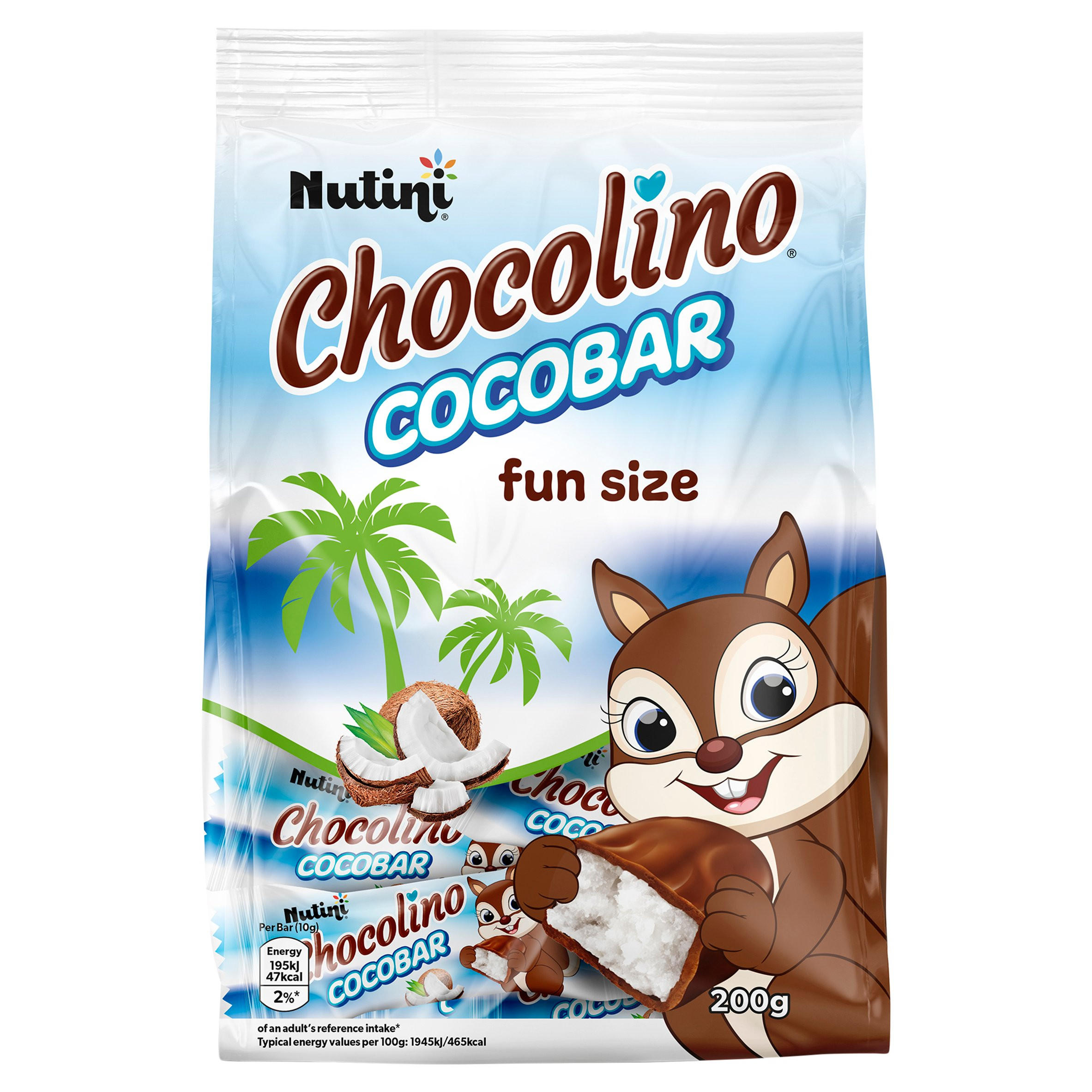 Nutini Chocolino Cocobar 20 x 10g (200g) | Single Chocolate Bars & Bags ...