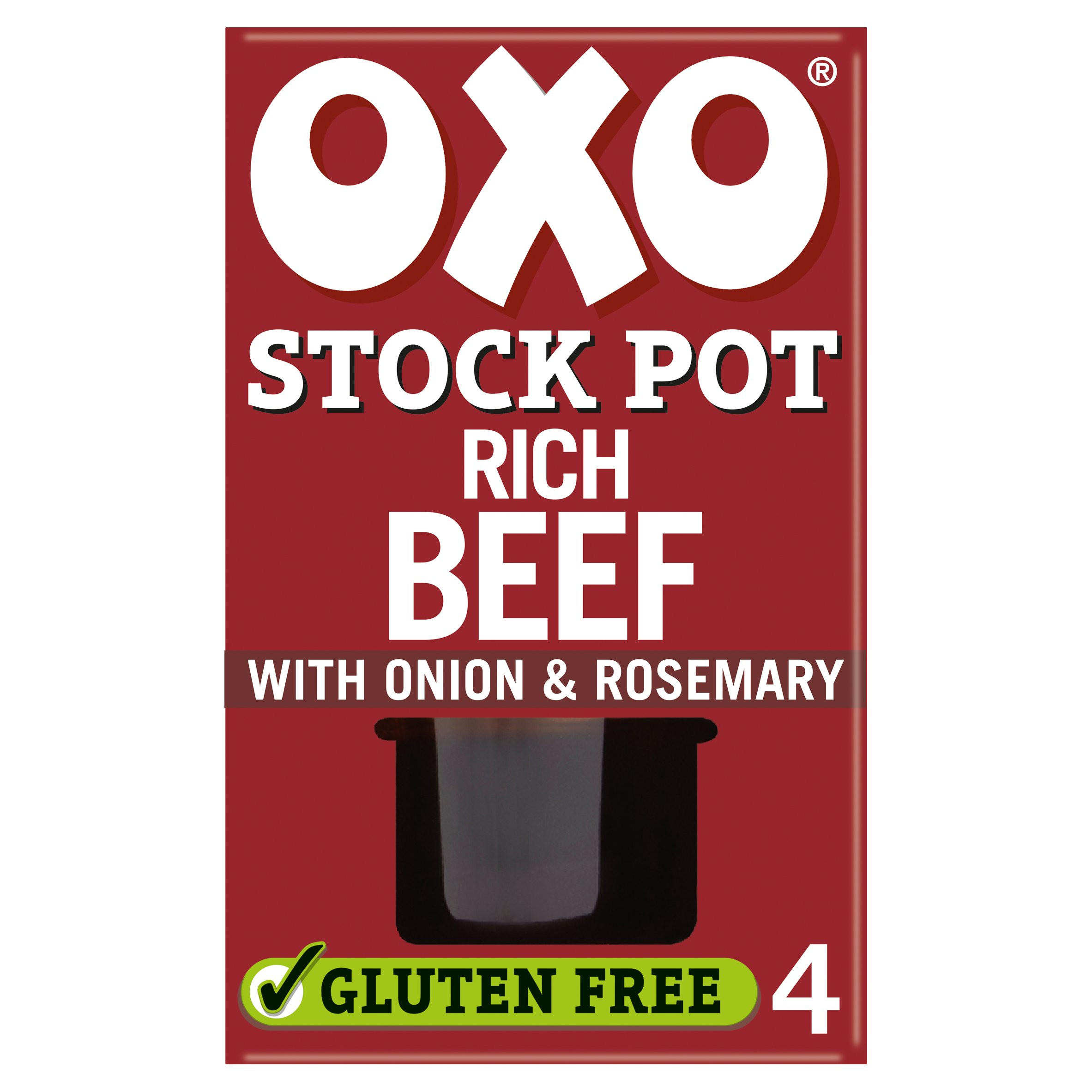 OXO Rich Beef Stock Pots 4 x 20g (80g) | Gravy, Stock Cubes & Stuffing ...