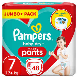 Pampers Baby Dry Nappy Pants Size 7 48 Nappies 17kg Jumbo Pack