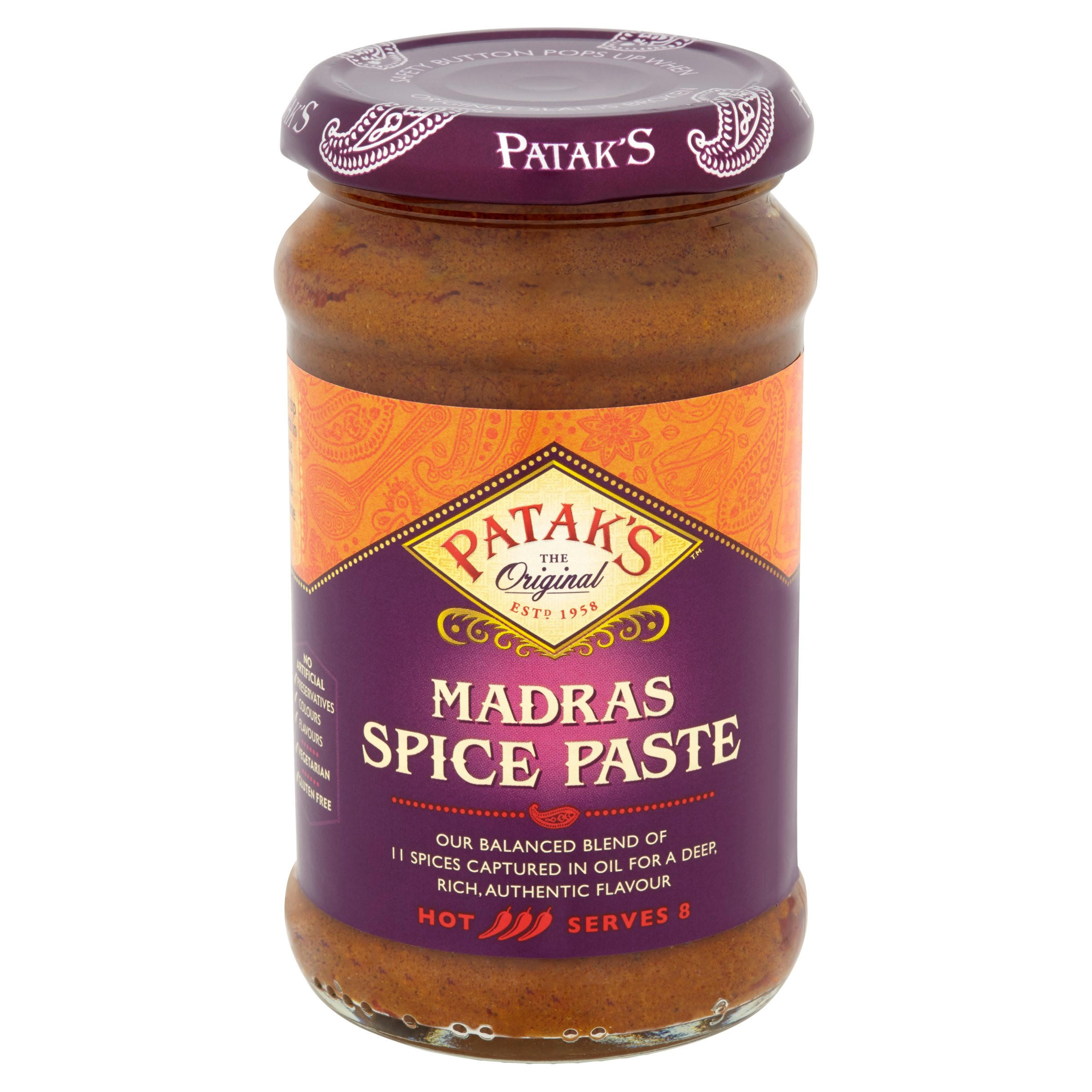 Patak's The Original Madras Spice Paste 283g | Indian and Curry Sauces ...