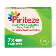 Piriteze Antihistamine Allergy Relief Tablets Cetirizine Pack Of 7 Piriteze Antihistamine Allergy Relief Tablets Cetirizine Pack Of 7