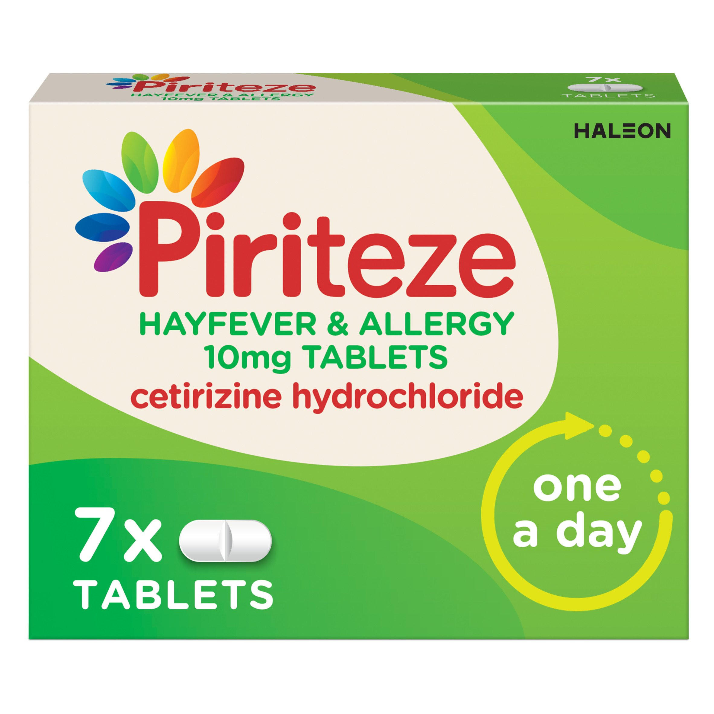 Piriteze Hayfever & Allergy Antihistamine 7 Tablets | Medicines ...