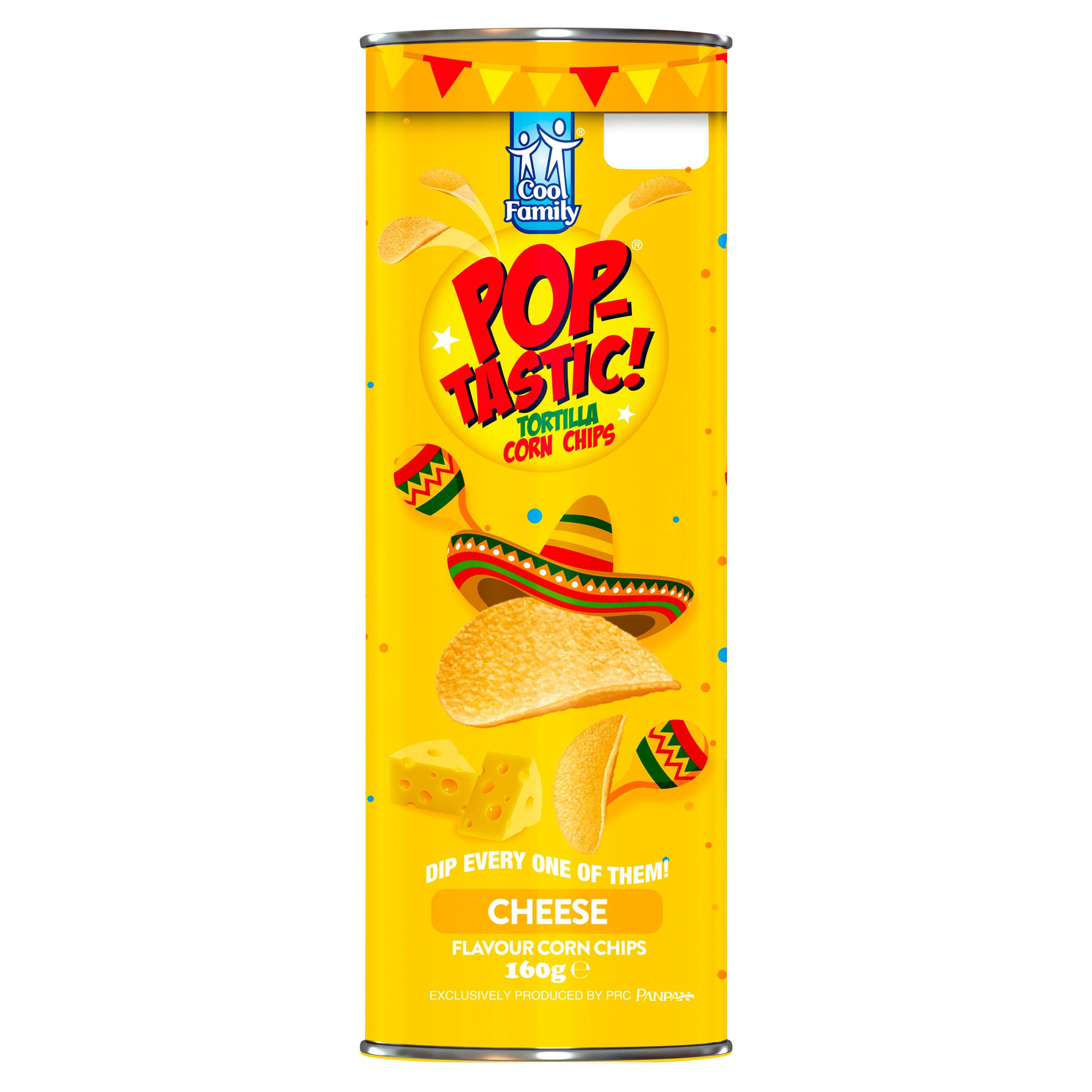 Pop-Tastic! Tortilla Cheese Flavour Corn Chips 160g | Sharing Crisps ...