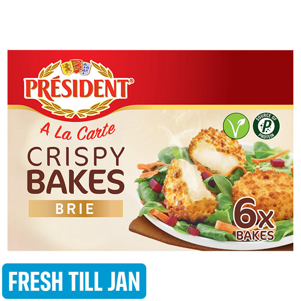 Président A La Carte Crispy Bakes with Brie 6 x 25g (150g) | Cheese ...
