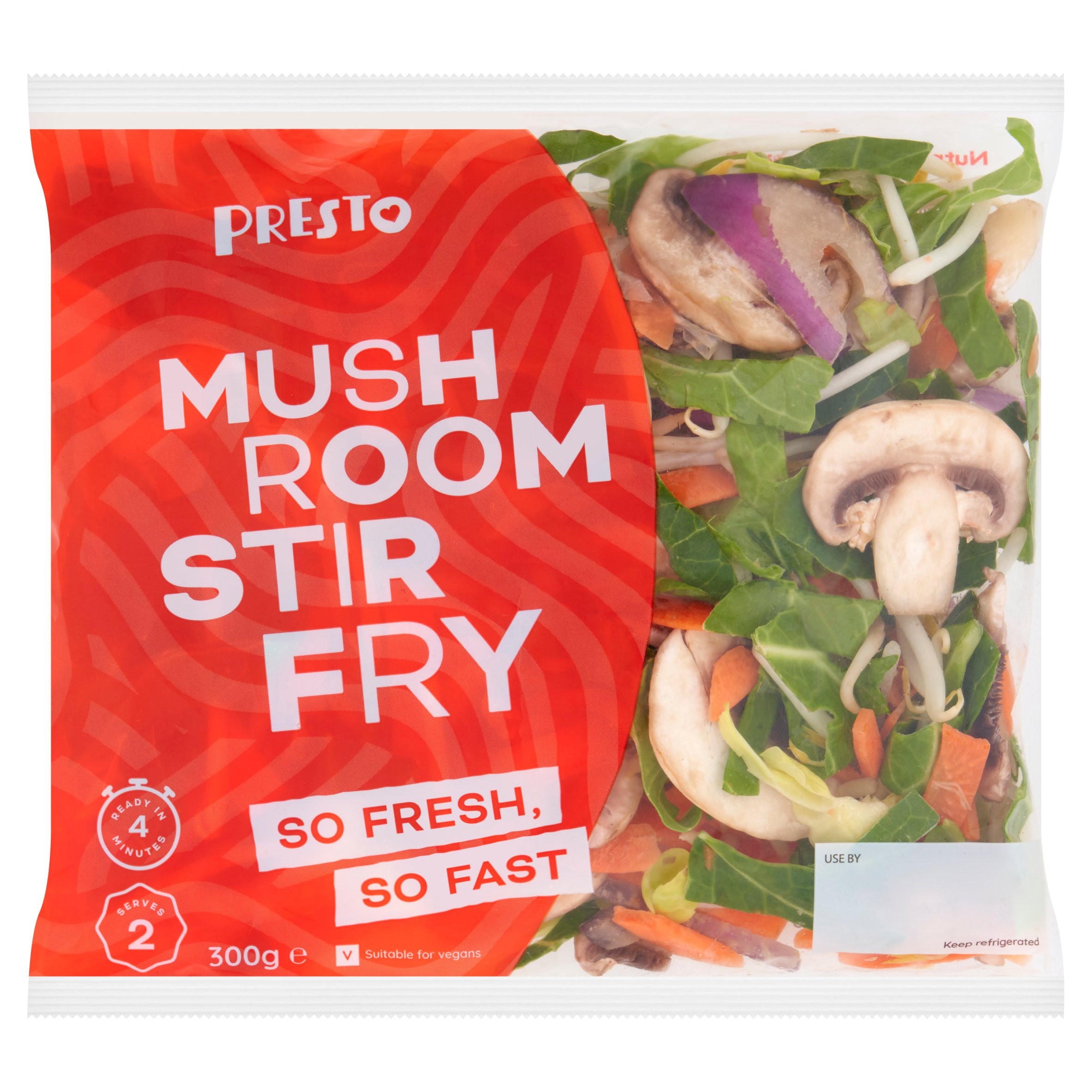 Presto Stir Fry Mushroom 300g | Stir Fry Vegetables, Sauce & Noodles ...