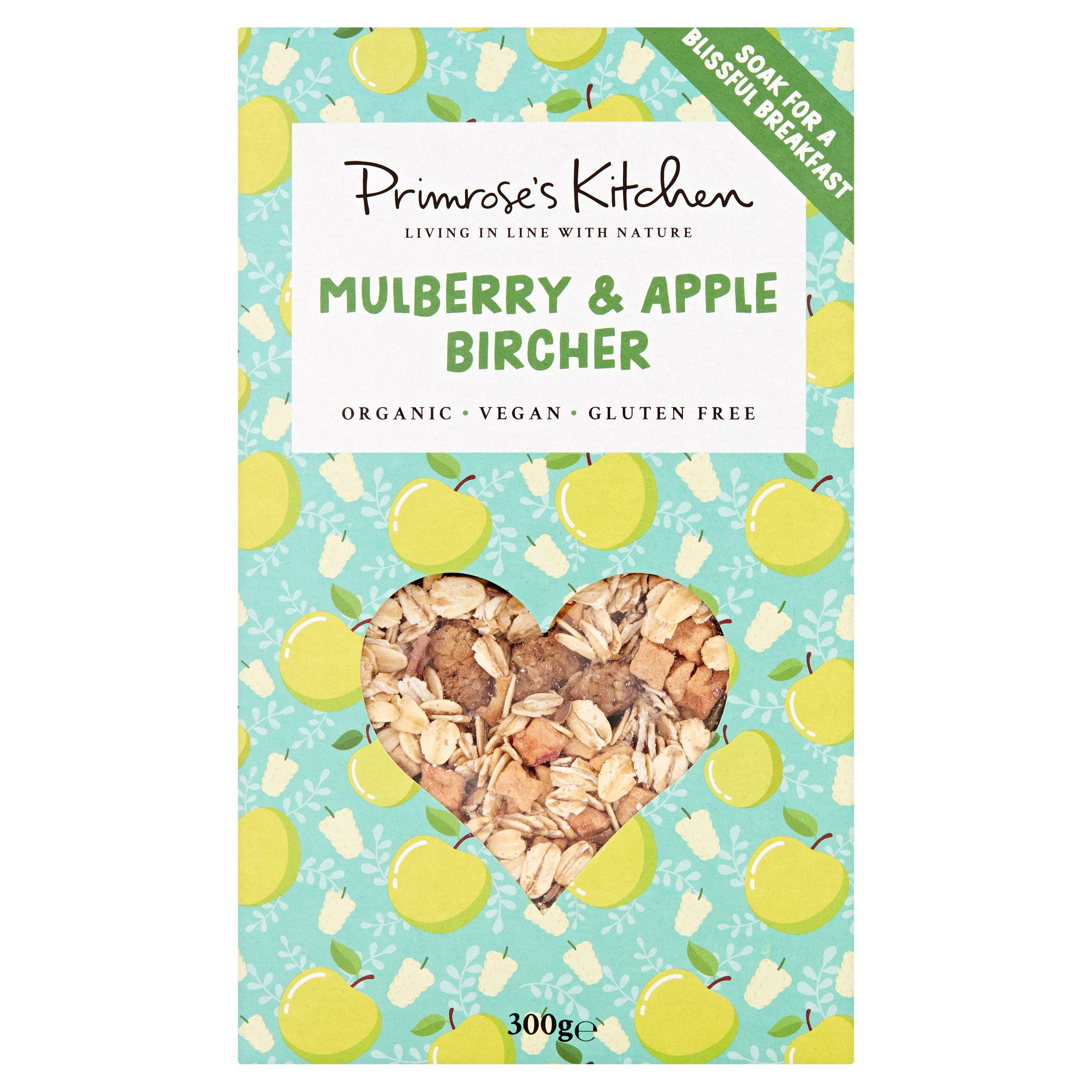Primrose's Kitchen Mulberry & Apple Bircher 300g | Oats & Porridge ...