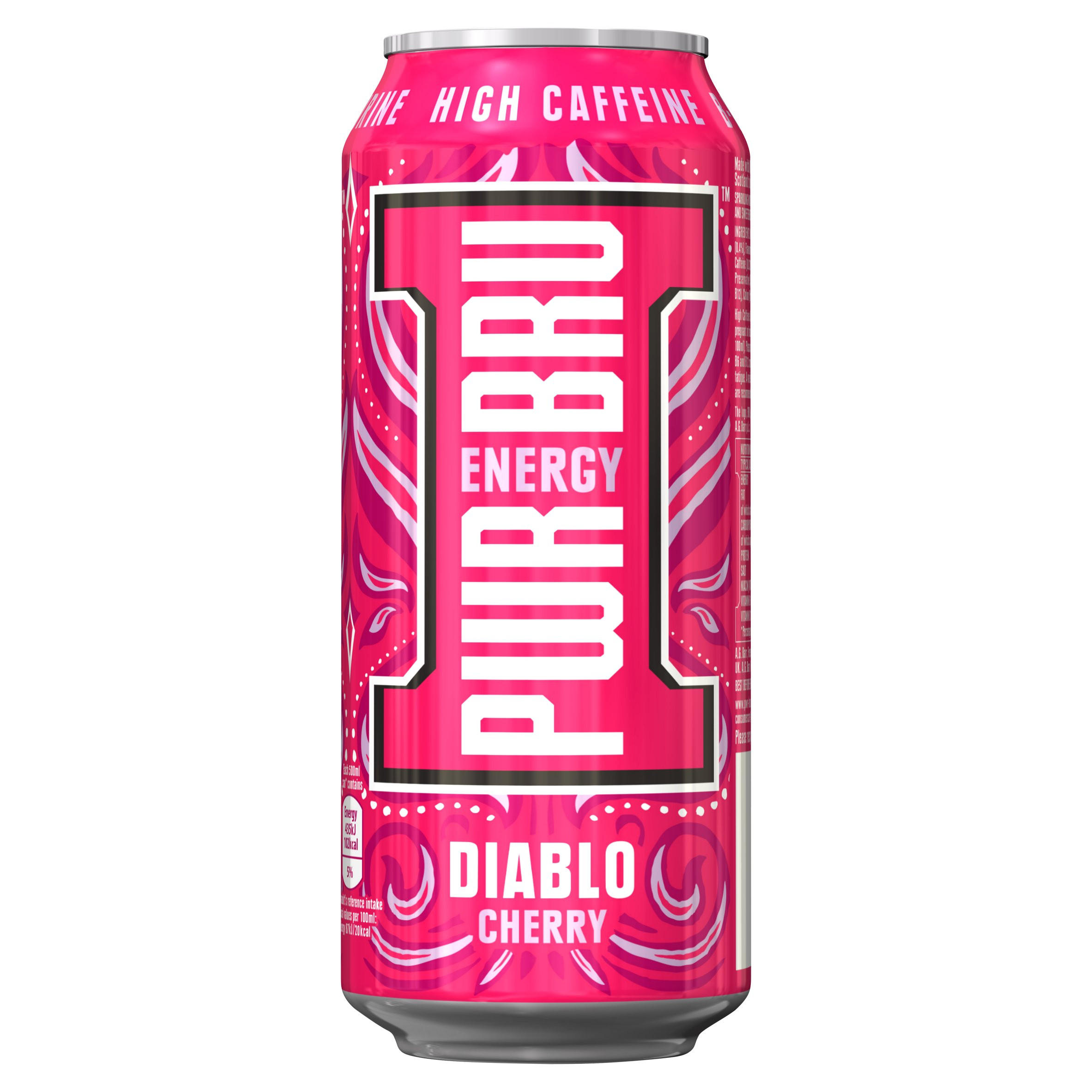 Pwr-Bru Energy Diablo Cherry 500ml | Sports & Energy Drinks | Iceland Foods
