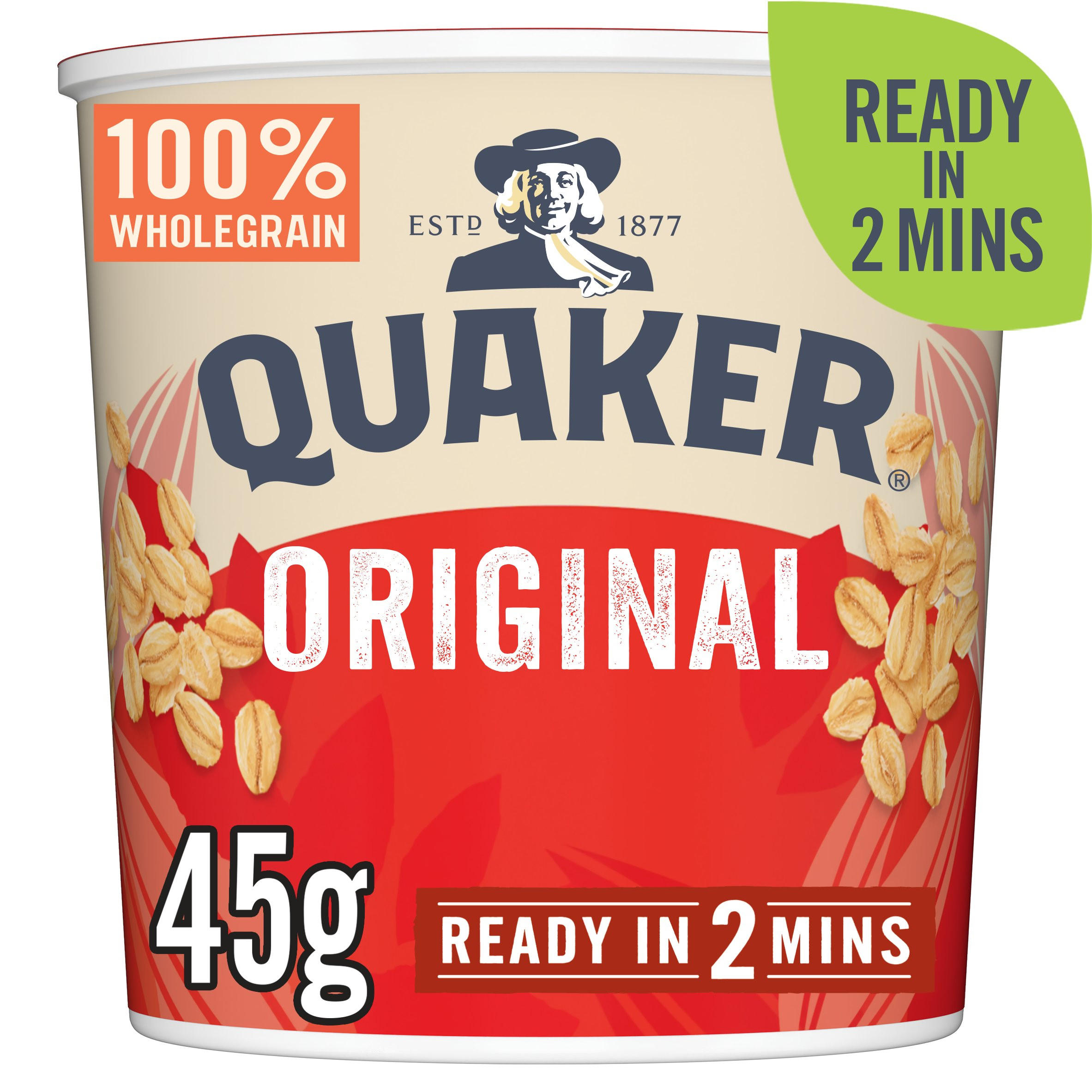 Quaker Oat Original Porridge Pot 45g | Oats & Porridge | Iceland Foods