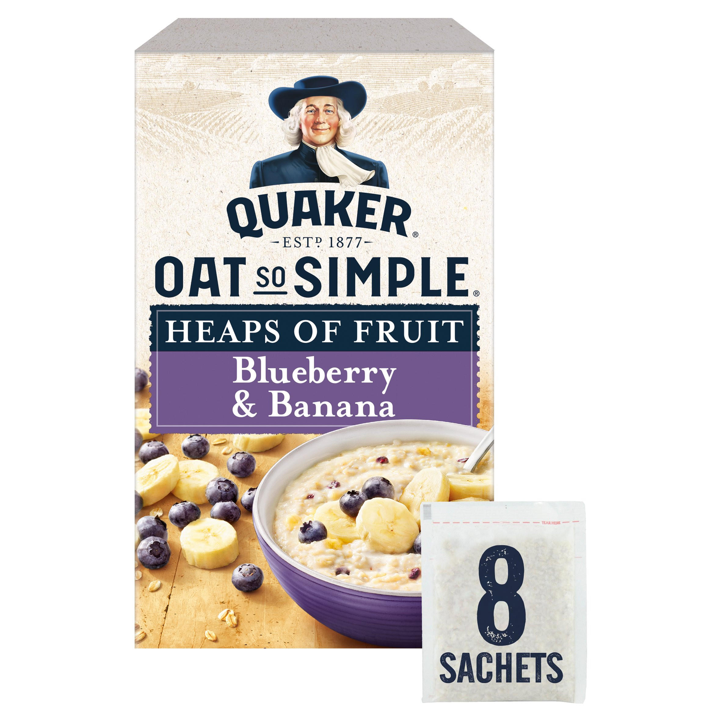 Quaker Oat So Simple Blueberry & Banana Porridge 8x34.8g | Oats ...