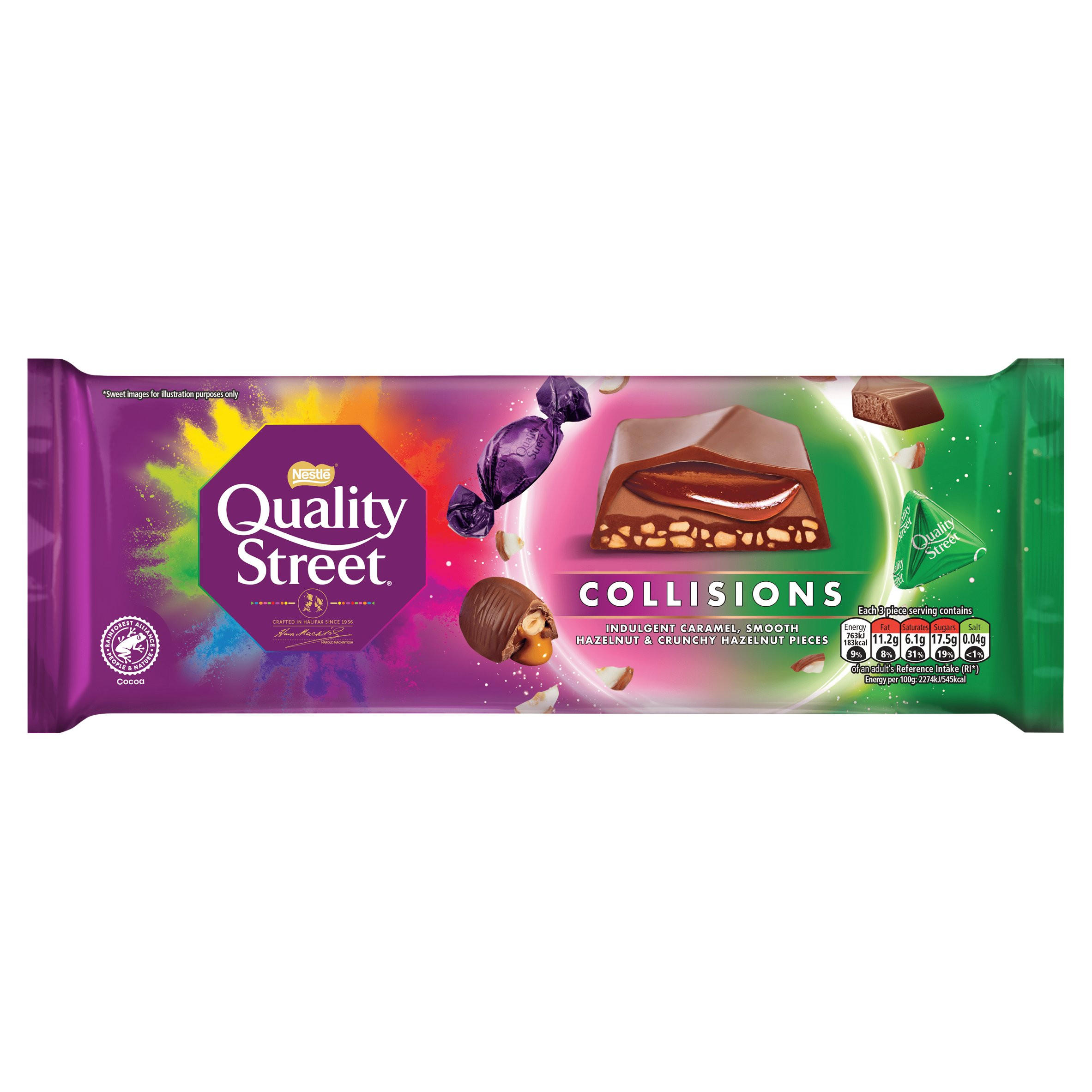 Quality Street Collisions Hazelnut & Caramel Chocolate Sharing Bar 235g ...