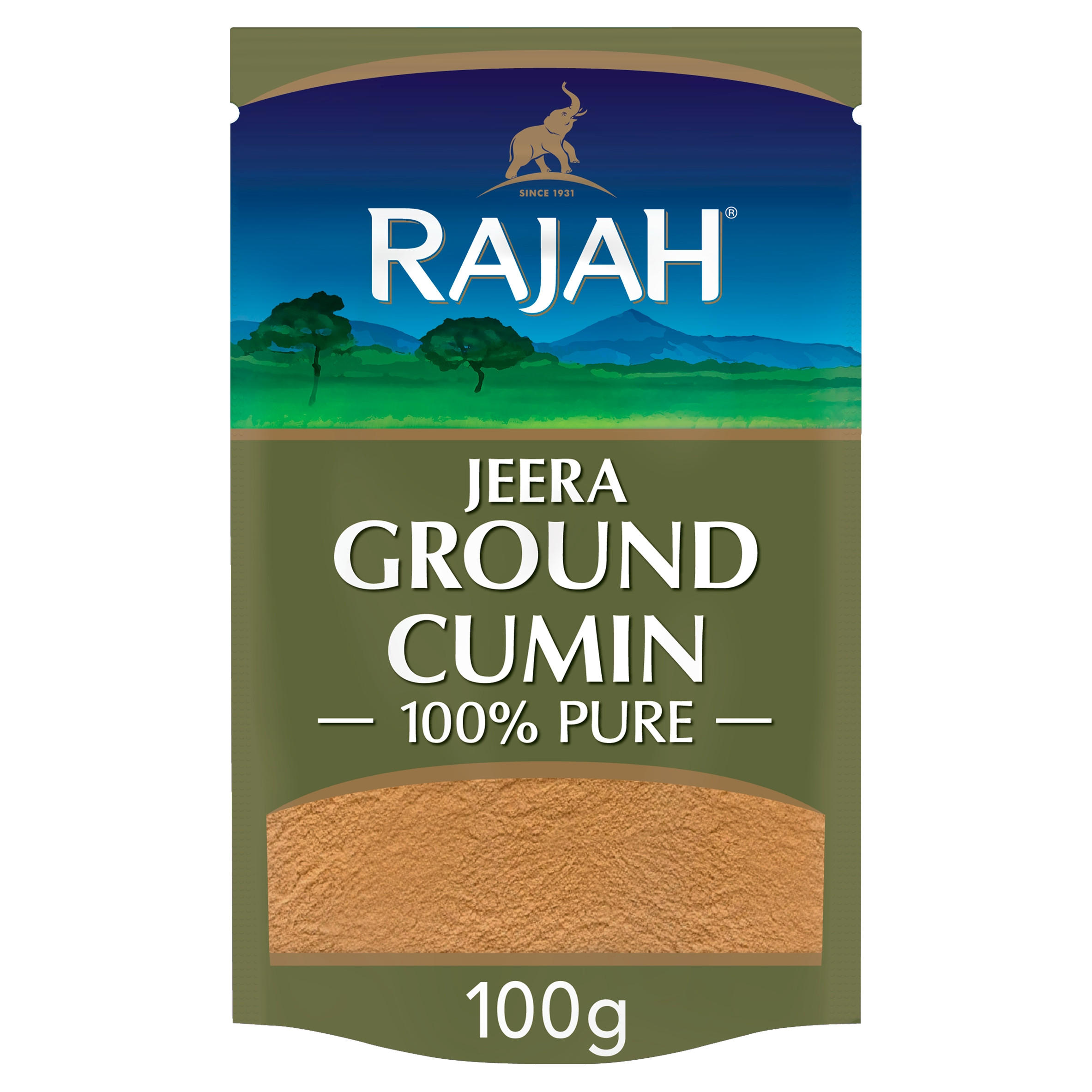 Rajah Jeera Ground Cumin 100g | Herbs, Spices & Seasonings | Iceland Foods