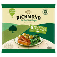 Richmond 8 Thick Frozen Vegan Meat Free Sausages 320g Vegan Iceland Richmond 8 Thick Frozen Vegan Meat Free Sausages 320g Vegan Iceland