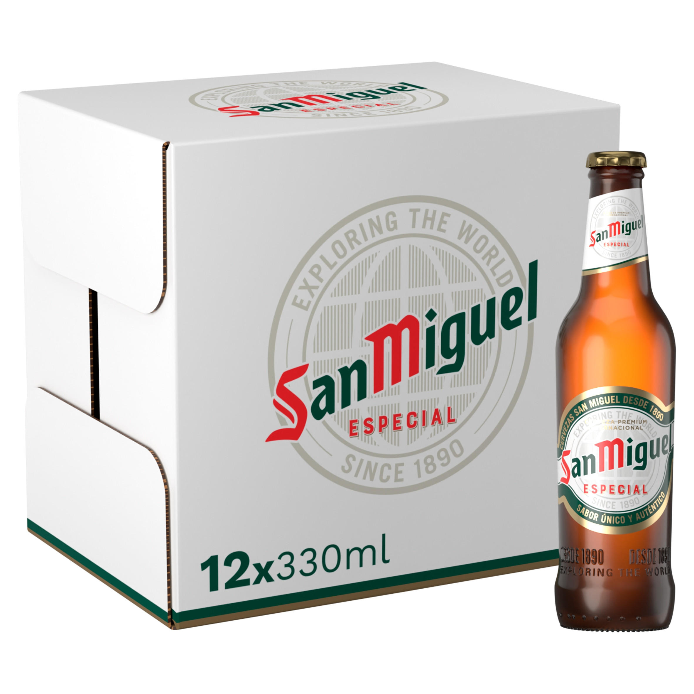 San Miguel Premium Lager Beer 12 x 330ml Bottles | Beer | Iceland Foods