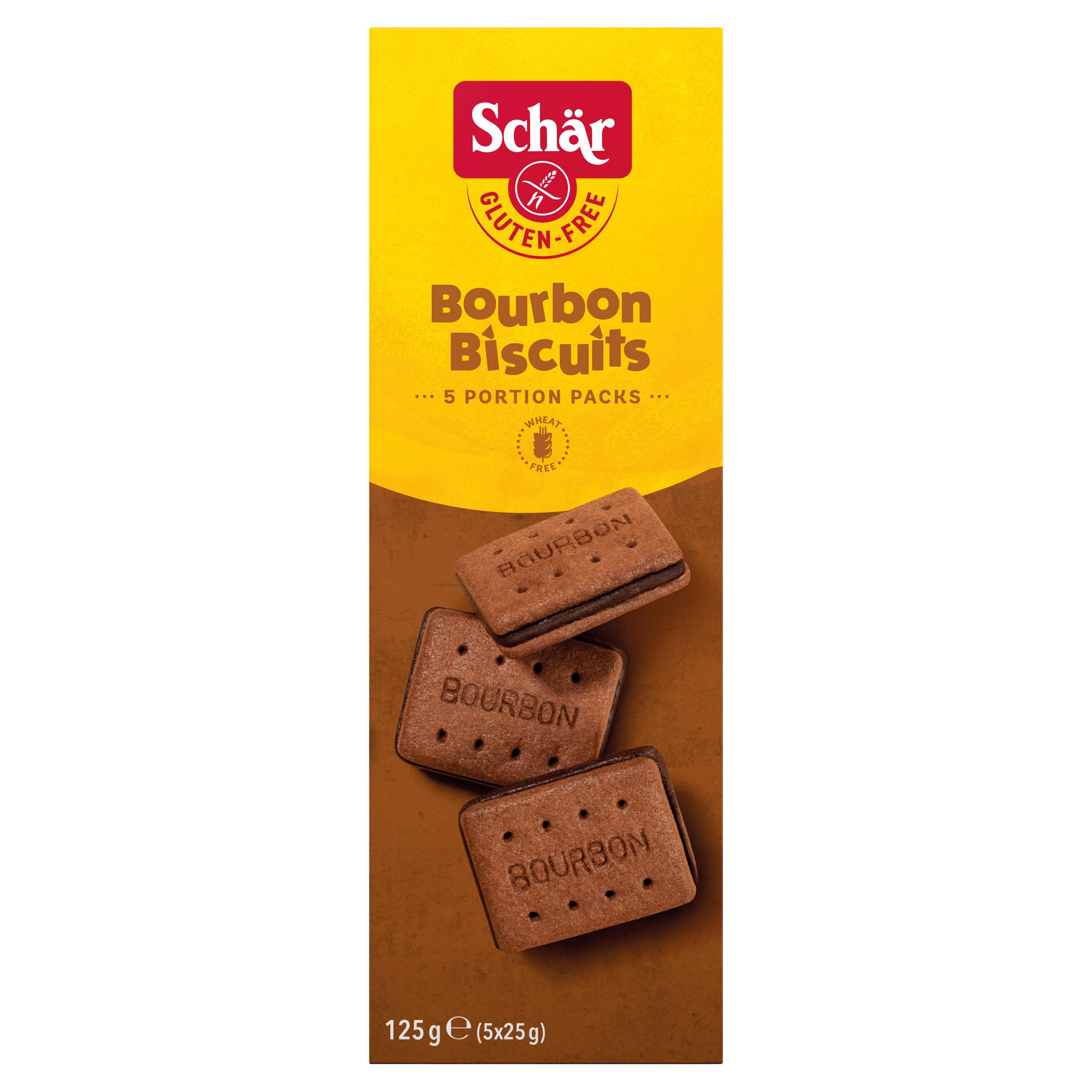 Schär Gluten-Free Bourbon Biscuits 5 x 25g (125g) | Sweet Biscuits ...