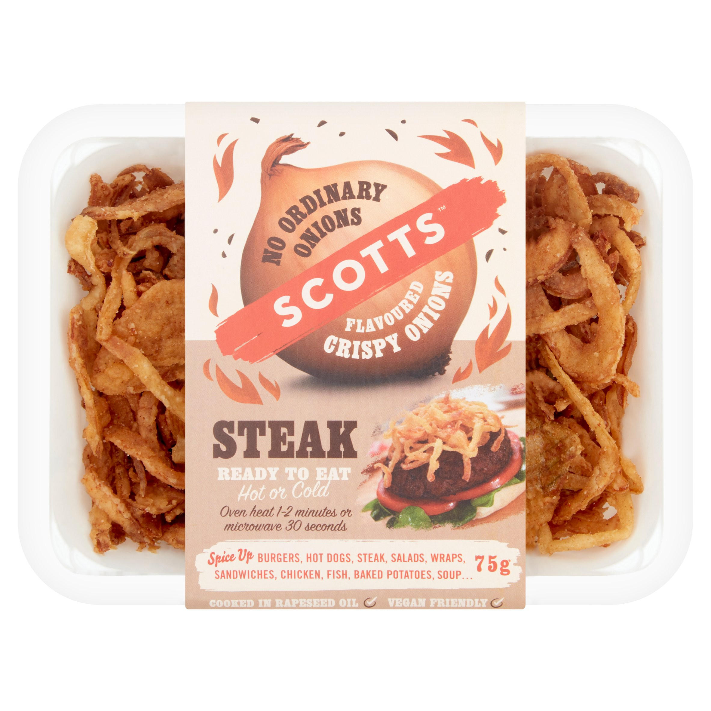 Scotts Steak Flavoured Crispy Onions 75g | Chilled Ready Meals & Snacks ...
