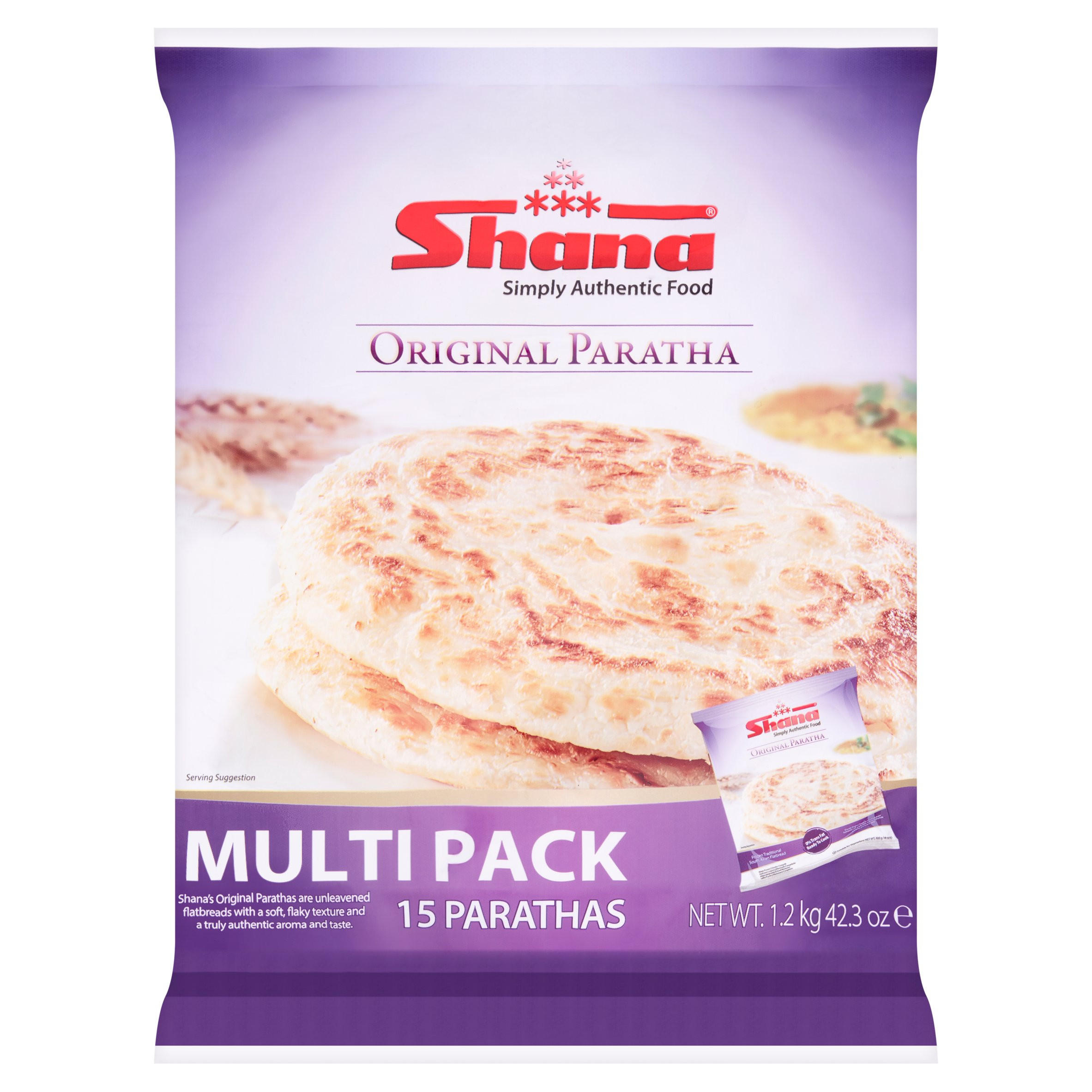 Shana 15 Original Parathas Multi Pack 1.2kg | Indian | Iceland Foods