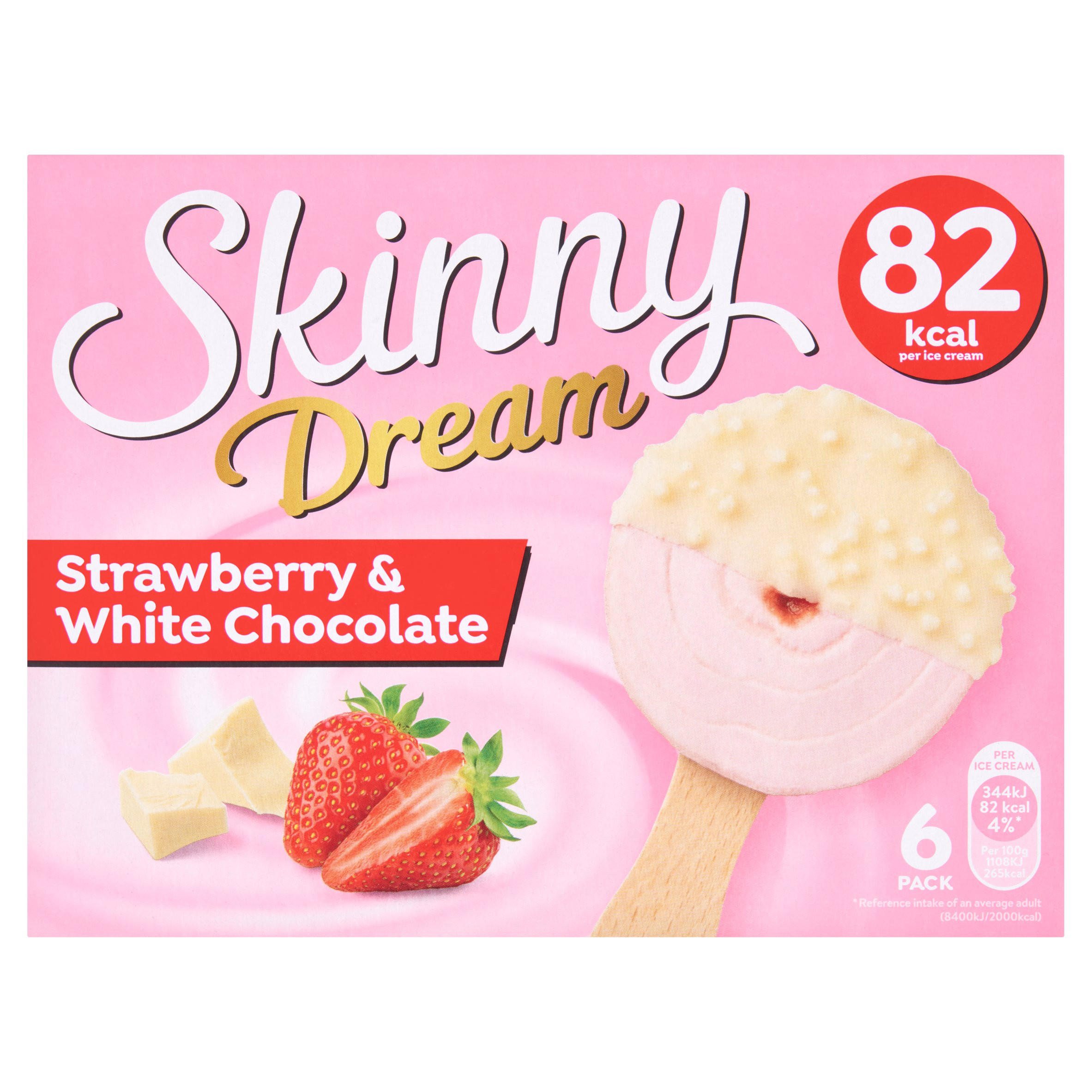 Skinny Dream Strawberry & White Chocolate 6 x 31g (186g) | Ice Cream ...