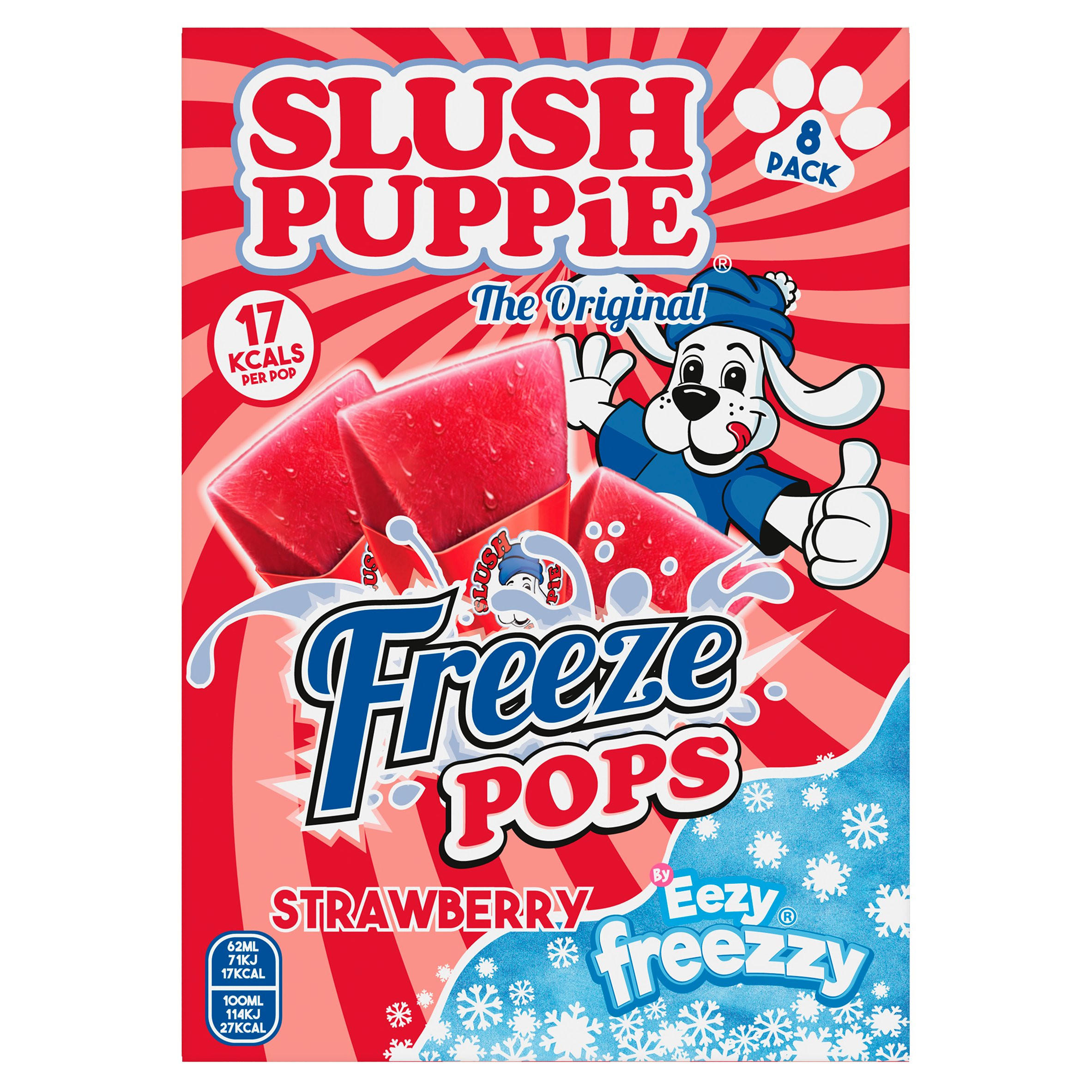 Slush Puppie The Original Strawberry Freeze Pops 8 x 62ml | Freeze Pops ...
