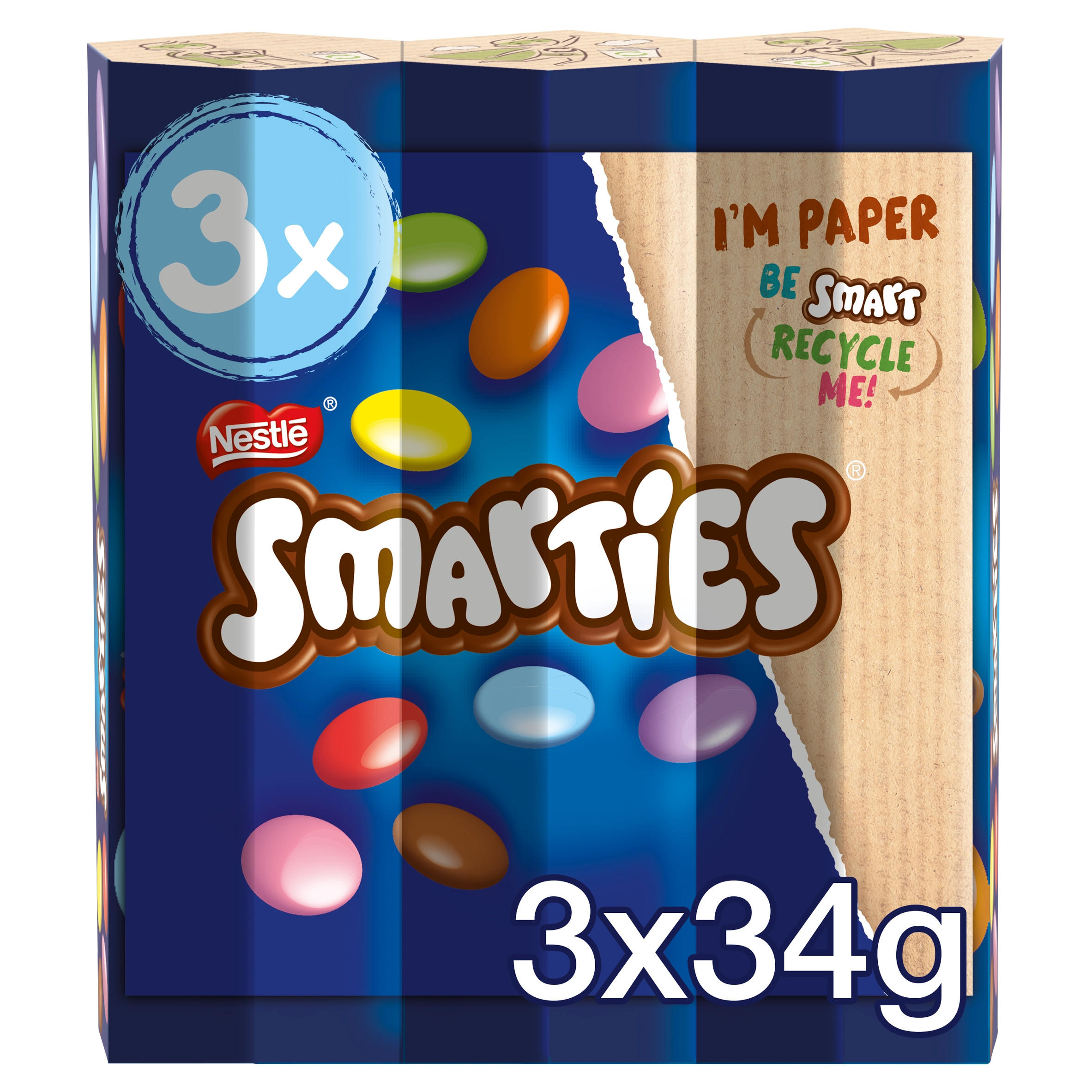 Smarties 3 x 34g (102g) | Multipacks | Iceland Foods