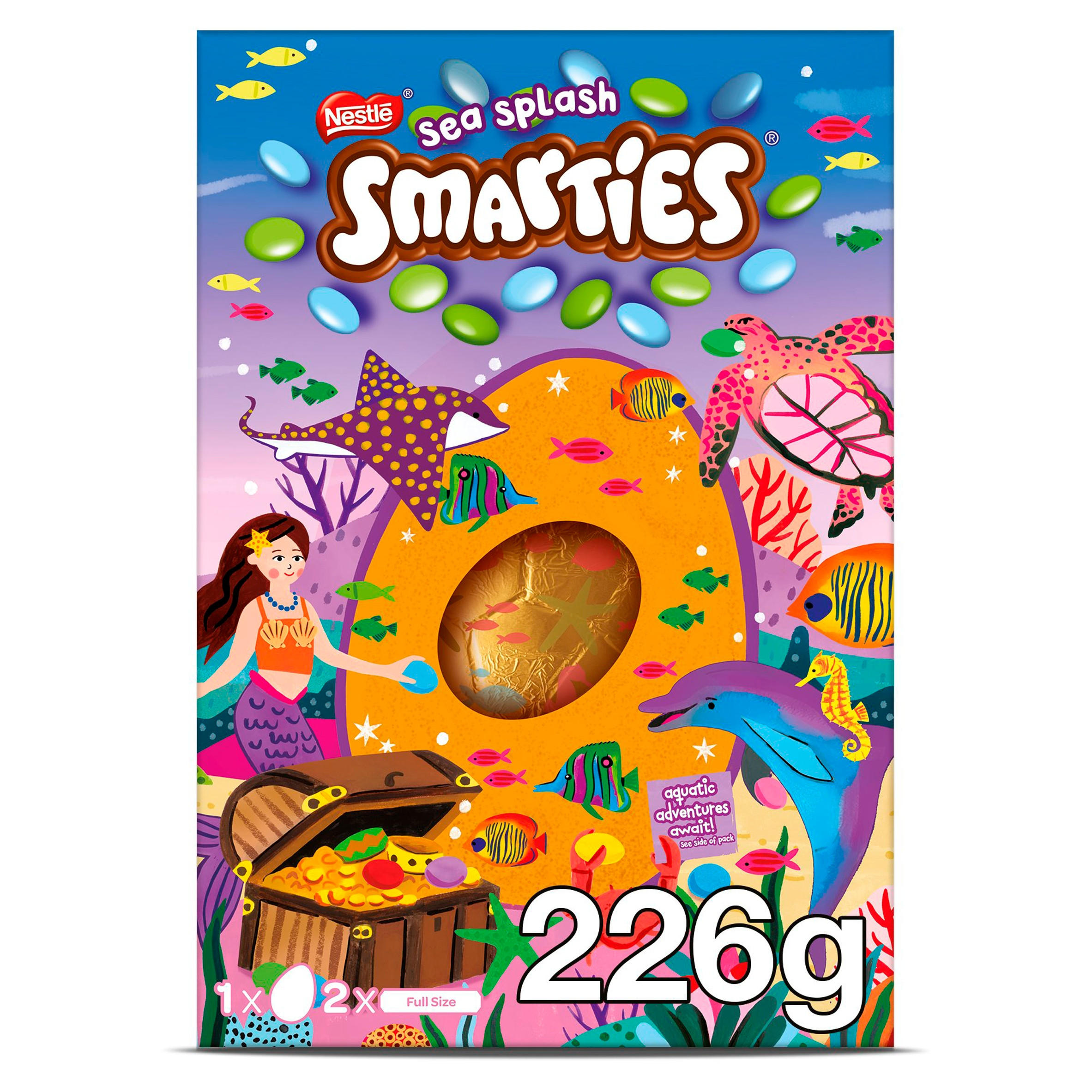 Smarties Sea Splash Milk Chocolate Giant Easter Egg 226g | Easter Eggs | Iceland Foods