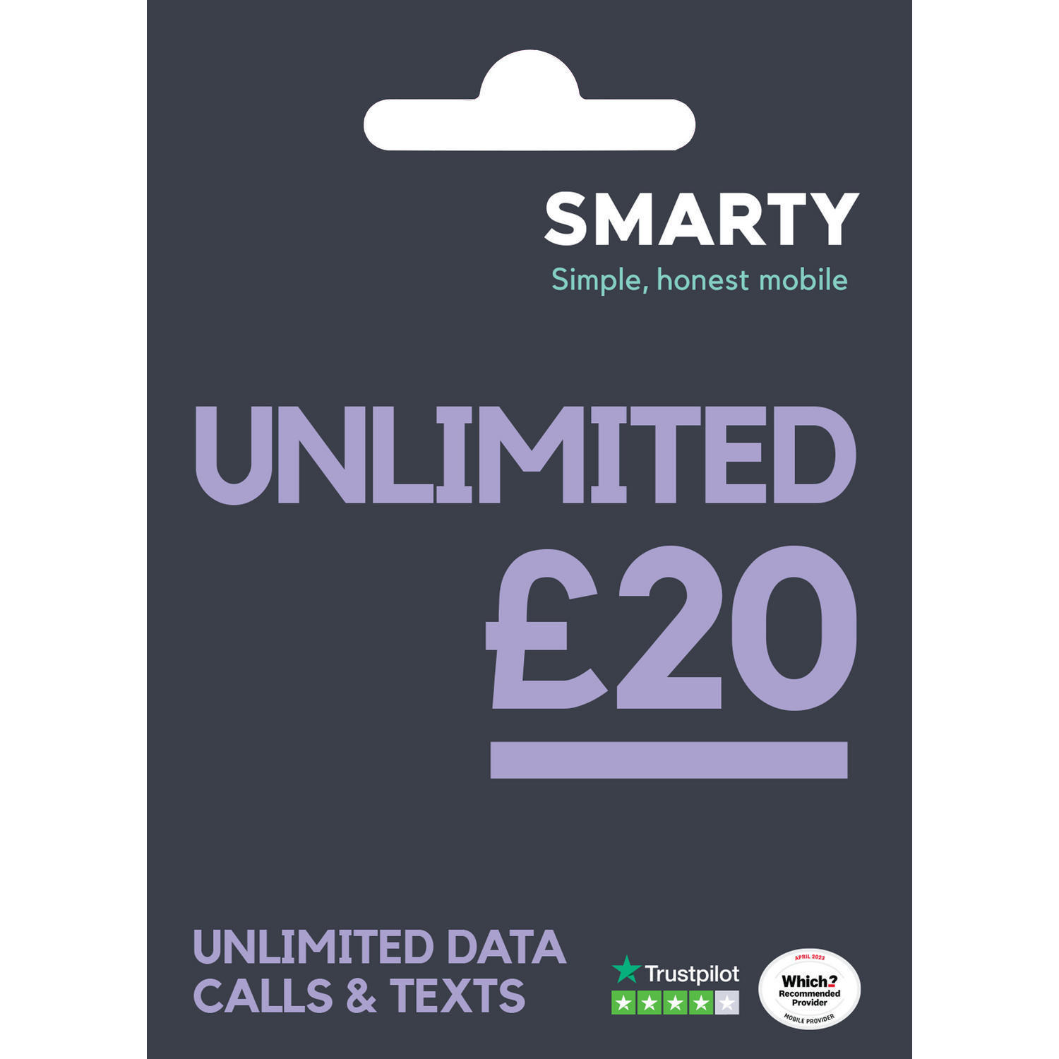 SMARTY Unlimited £20 Sim Card | Sim Cards | Iceland Foods