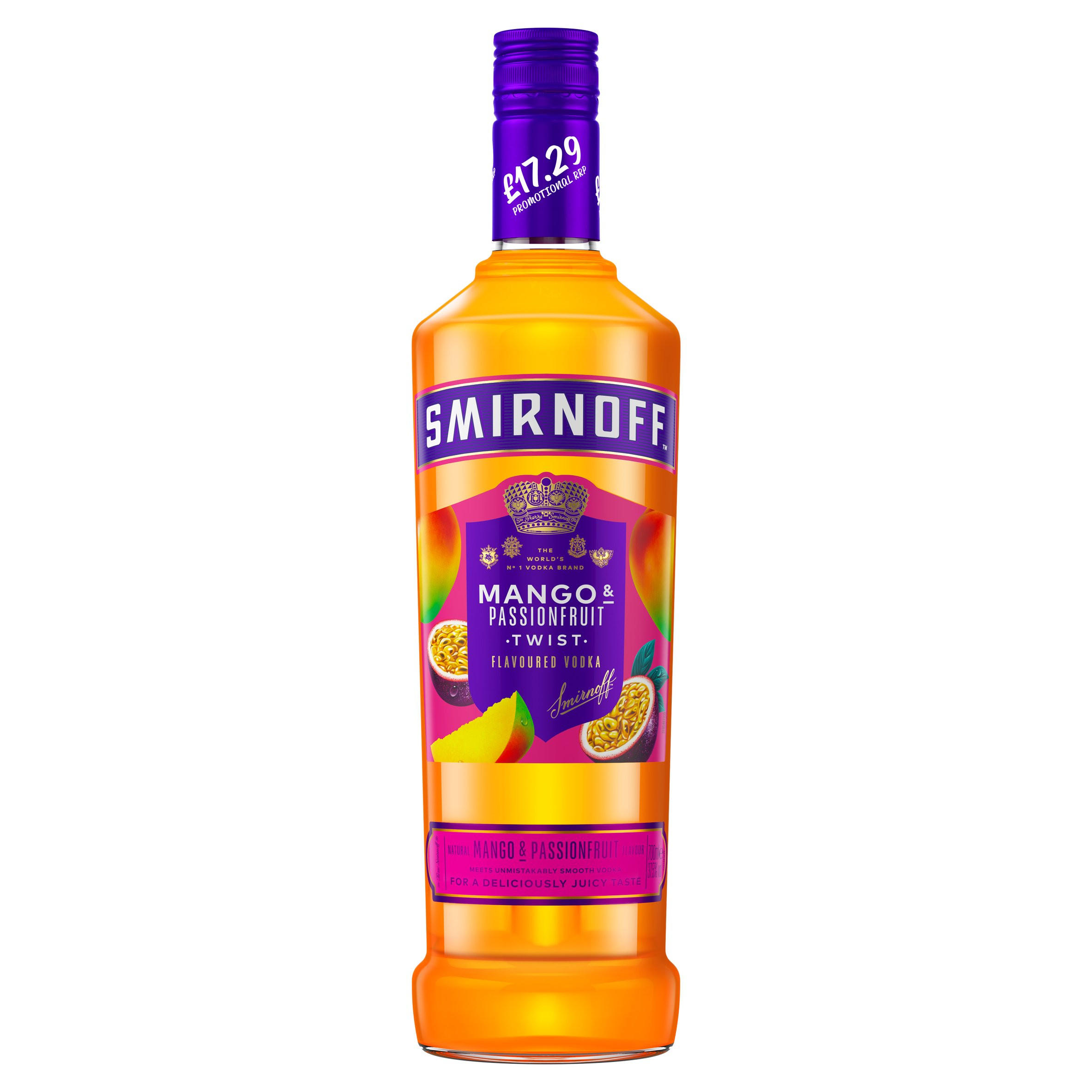 Smirnoff Mango & Passionfruit Twist Flavoured Vodka 70cl PMP £17.29 ...