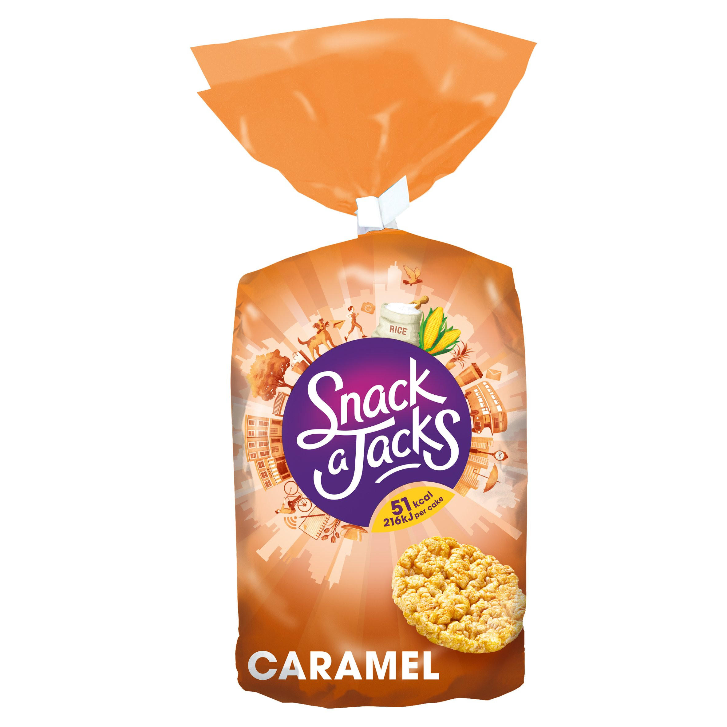 Snack a Jacks Caramel Sharing Rice Cakes 159g | Sharing Crisps ...