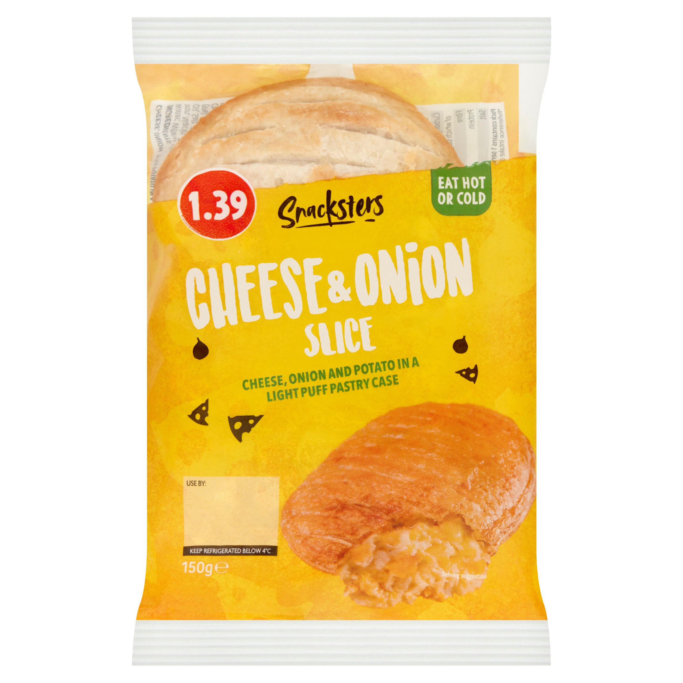 Snacksters Cheese & Onion Slice 150g | Slices & Pasties | Iceland Foods