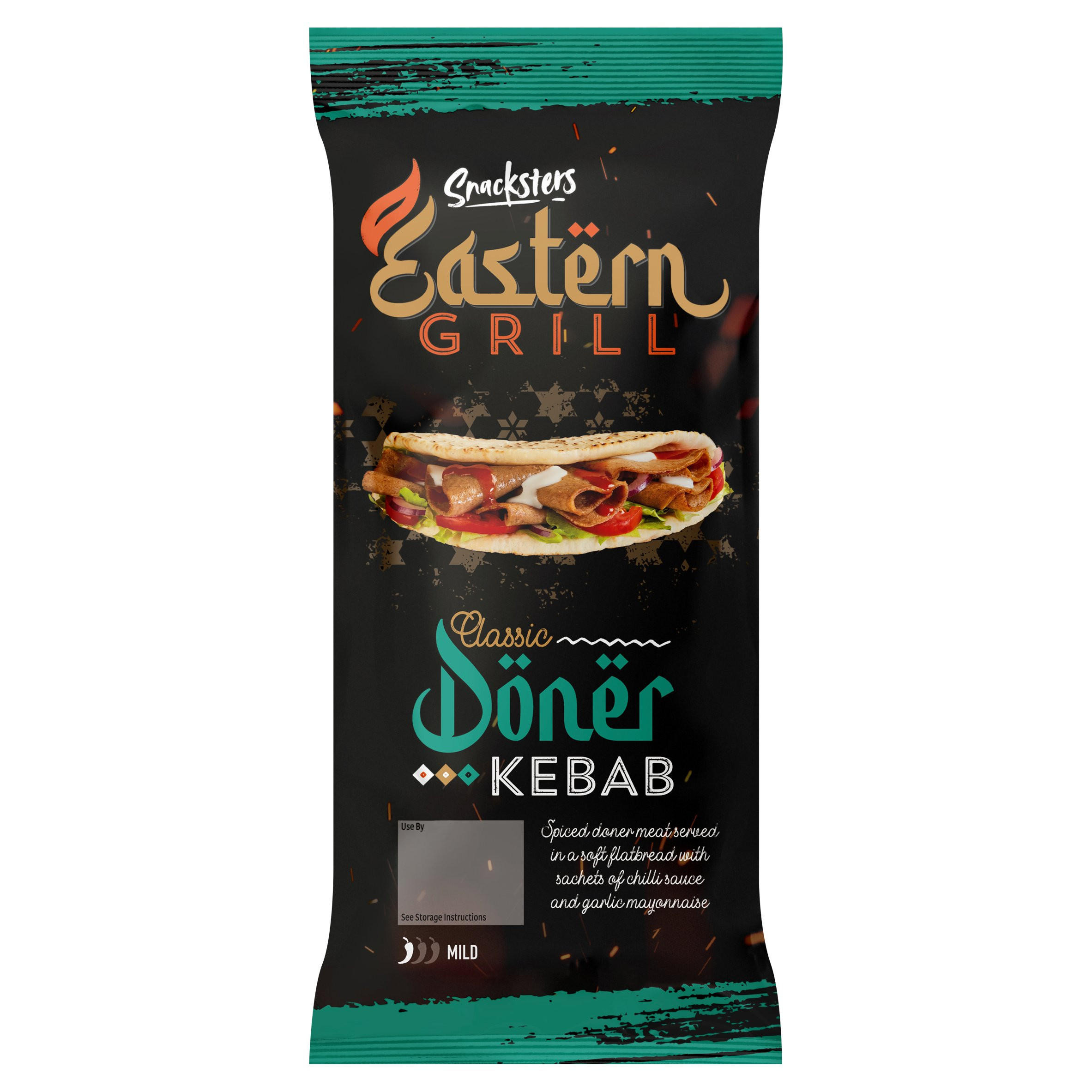Snacksters Eastern Grill Classic Doner Kebab 172g | Chilled Ready Meals ...