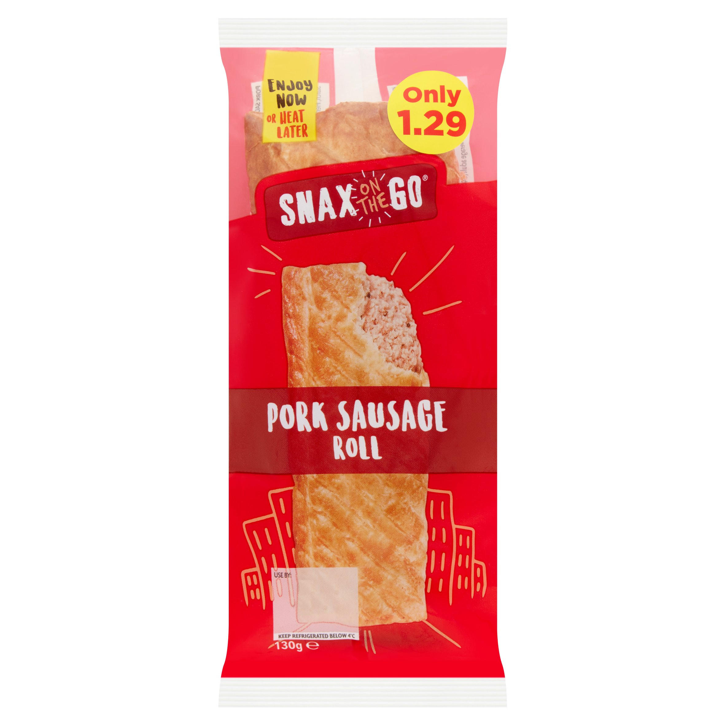 Snacksters Sausage Roll 130g | Slices & Pasties | Iceland Foods
