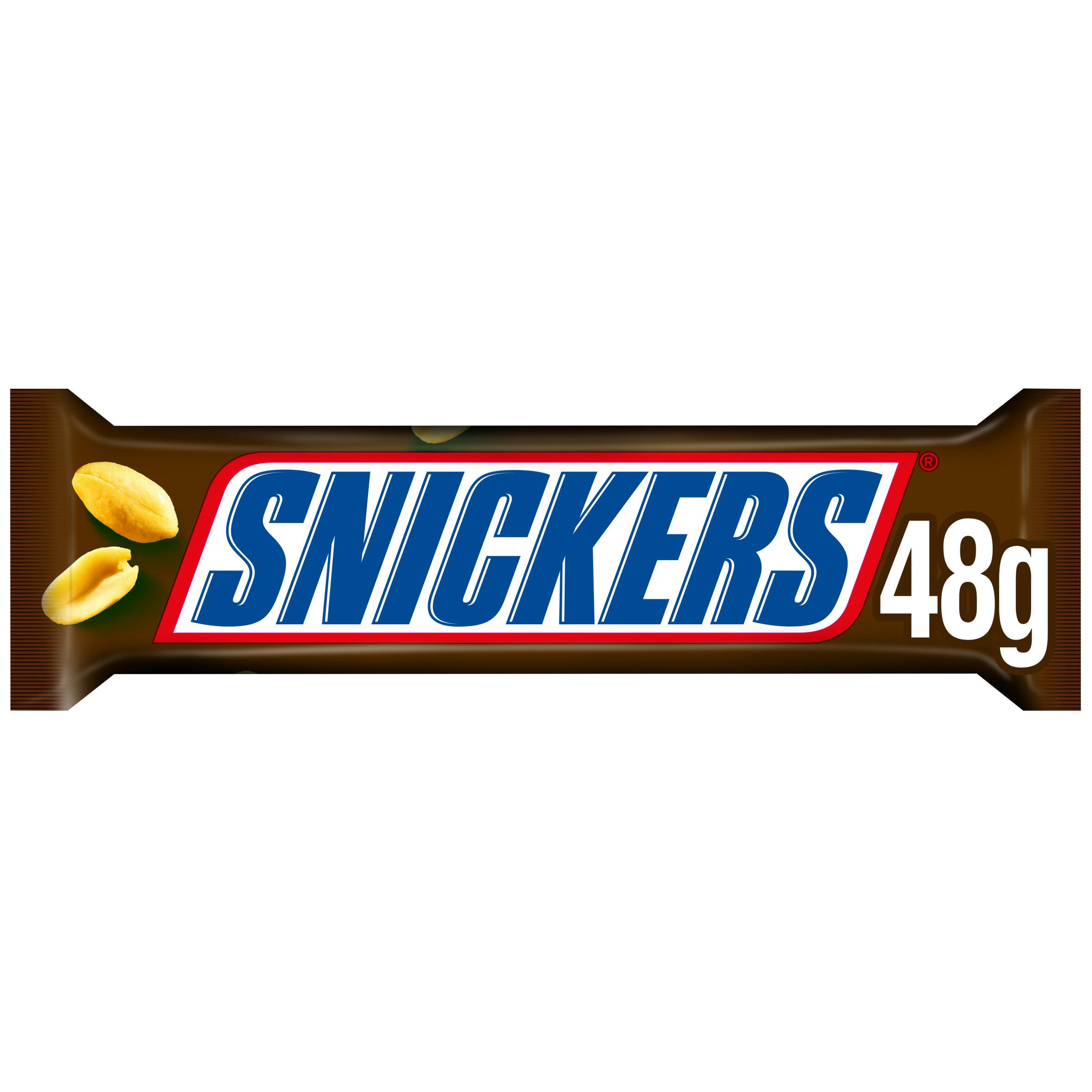 Snickers Caramel, Nougat, Peanuts & Milk Chocolate Snack Bar 48g ...