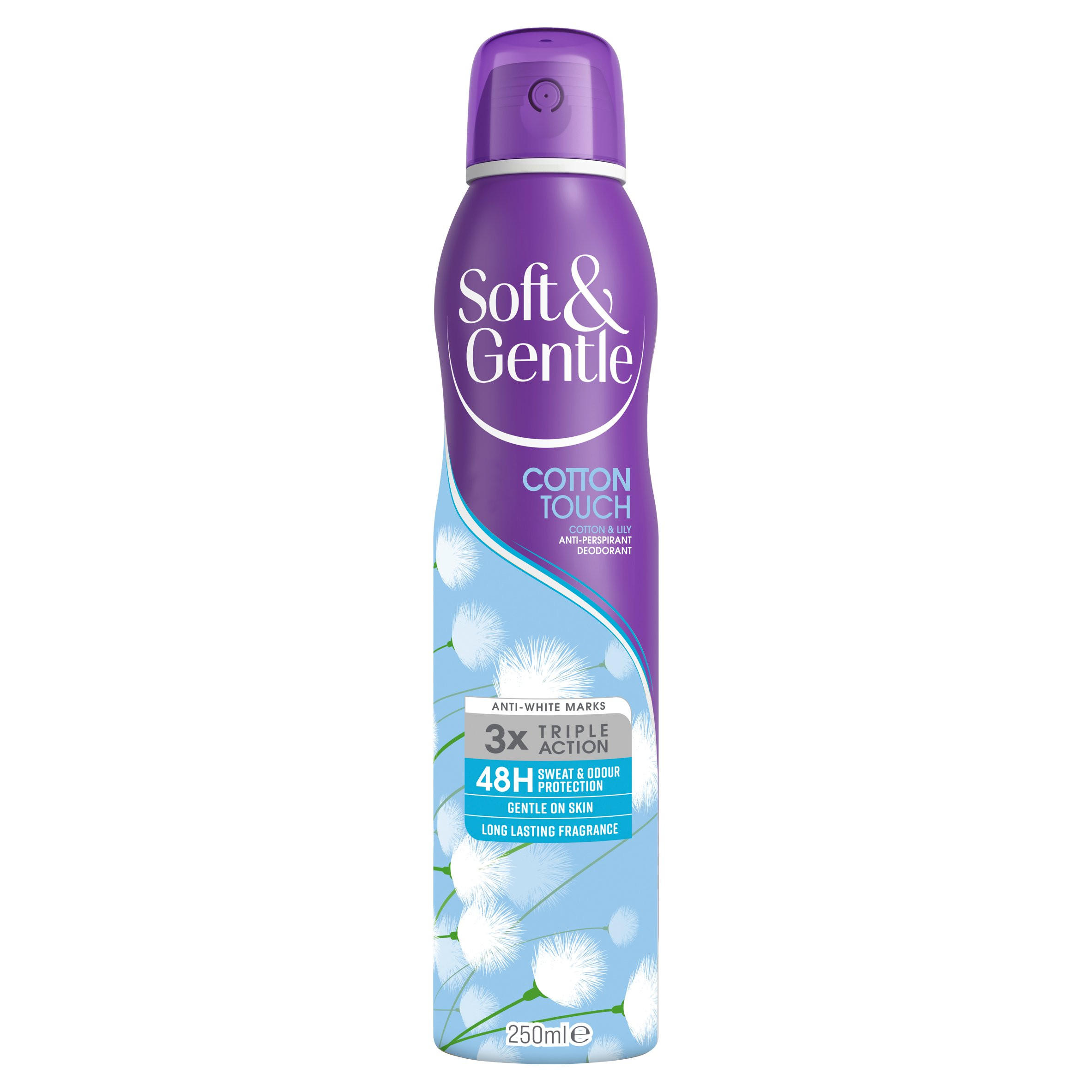 Soft & Gentle Cotton & Lily Anti-Perspirant Deodorant 250ml | Womens ...