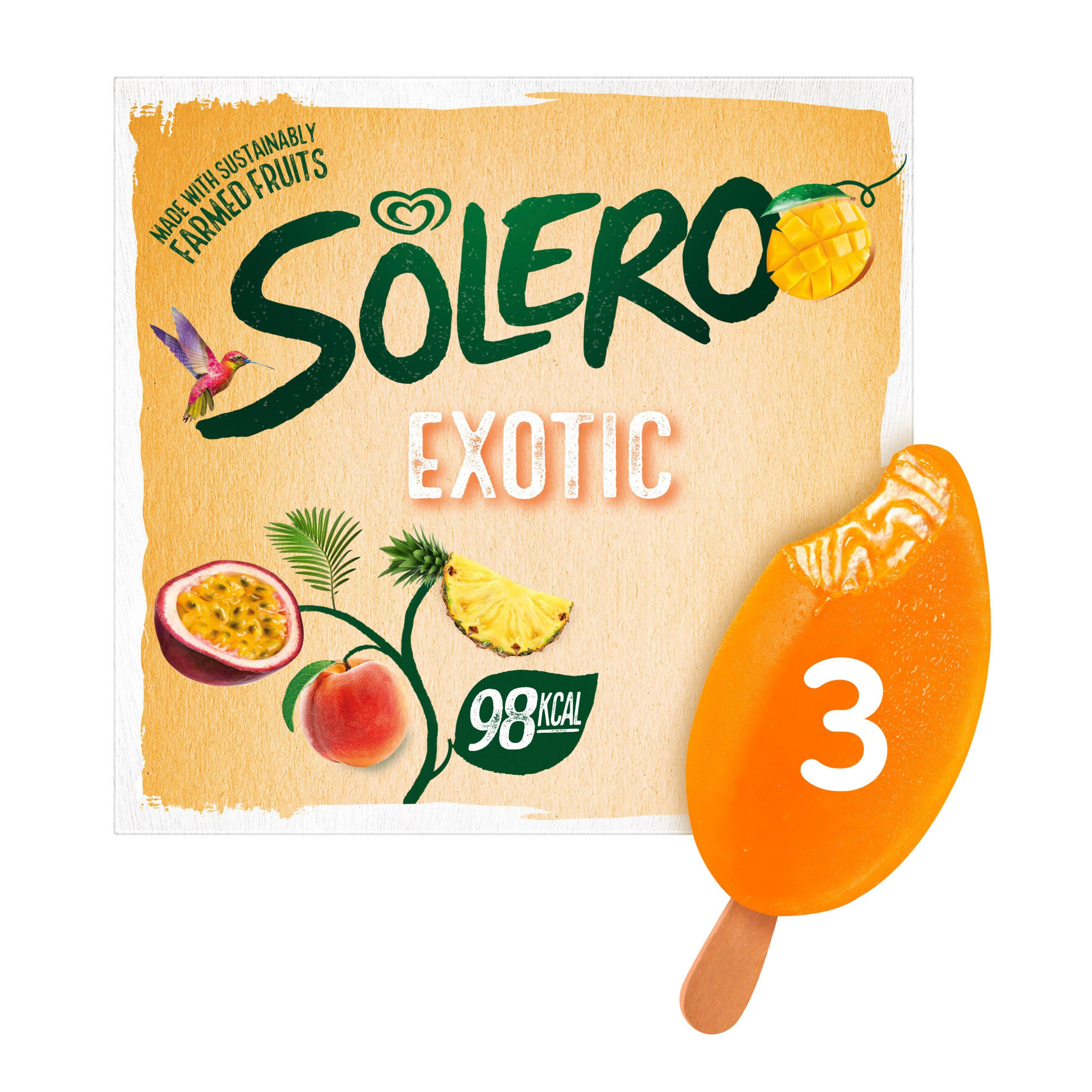 Solero Exotic Ice Cream 3 x 90ml | Ice Cream Cones, Sticks & Bars ...