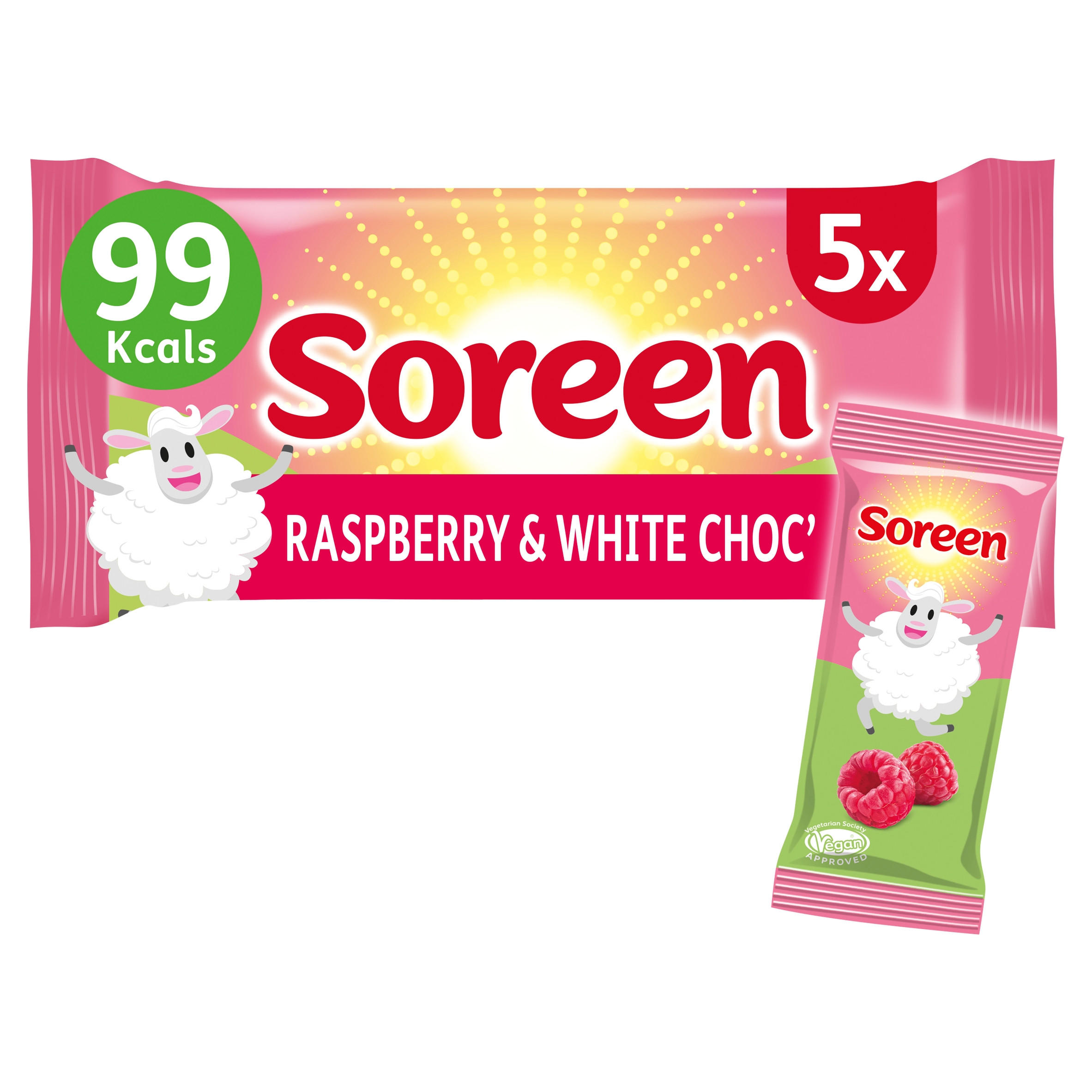 Soreen Raspberry & White Chocolate Mini Loaf Snack Bars Limited Edition ...