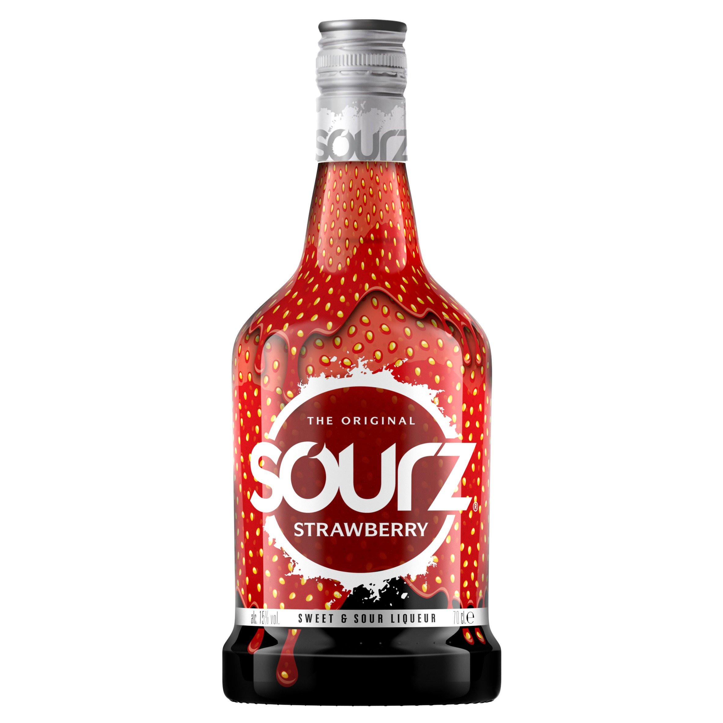 Sourz Strawberry Sweet & Sour Liqueur 700ml | Alcopops & Cocktails DNU ...