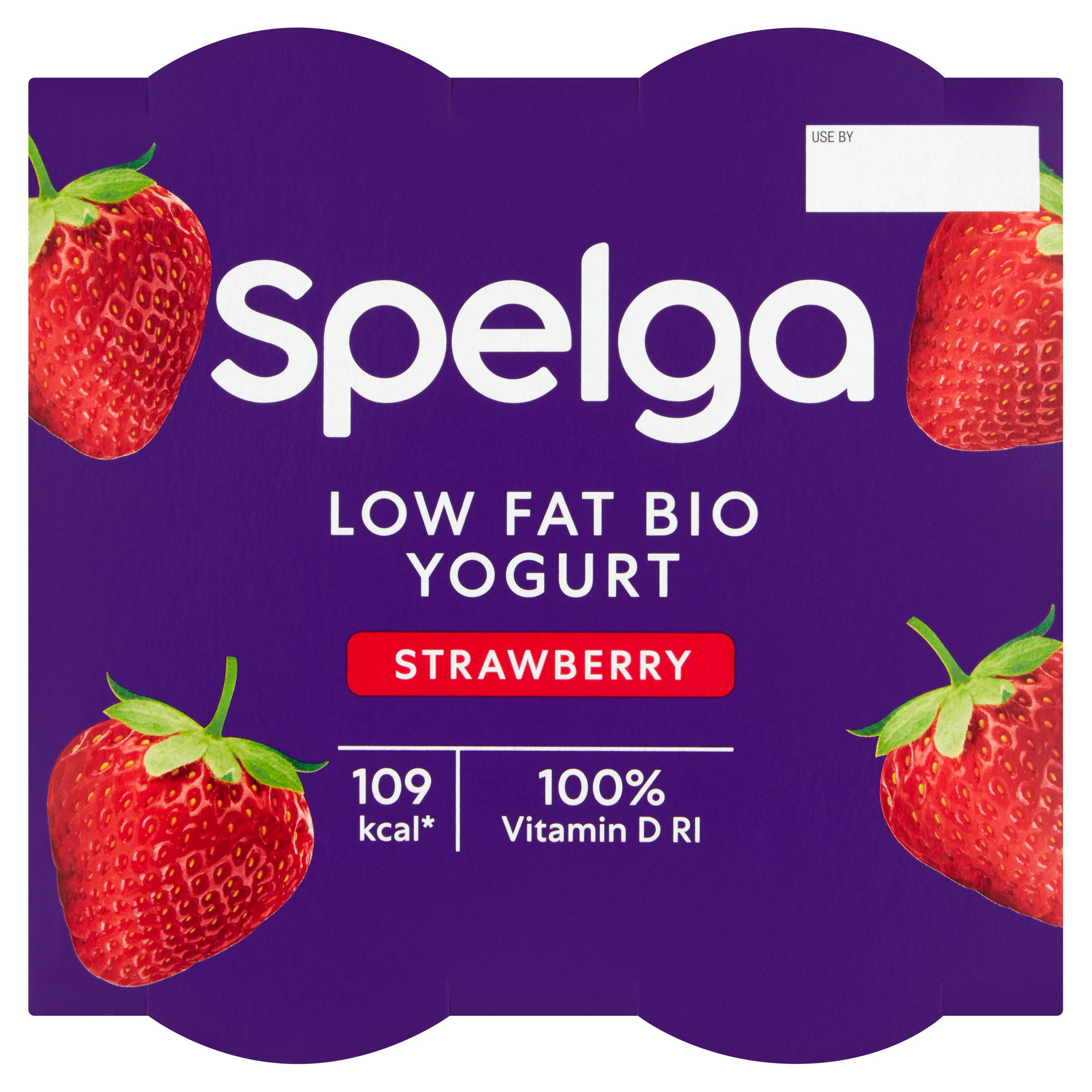Spelga Low Fat Bio Strawberry Yogurt 4 x 125g | Low Fat & Fat Free ...