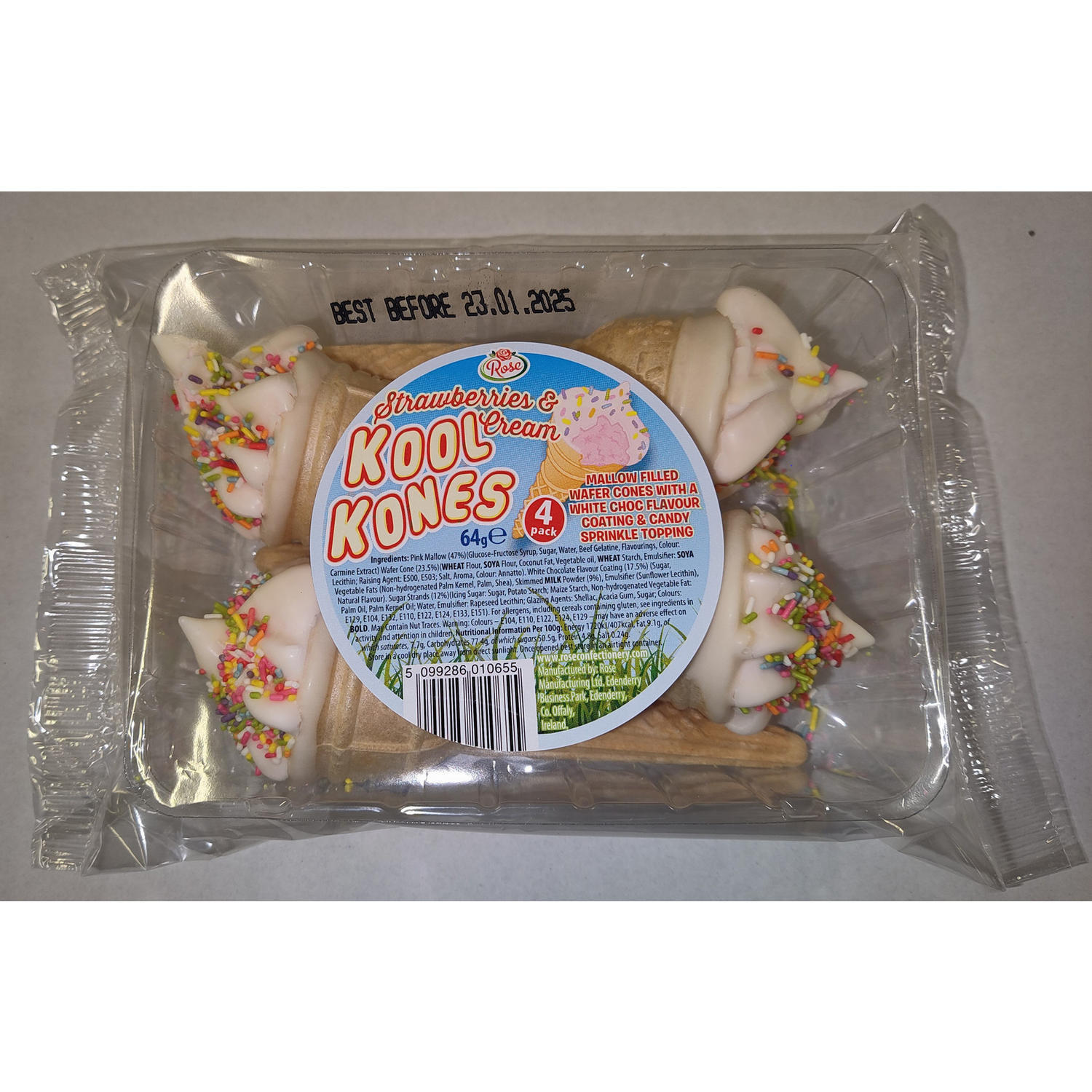 Strawberry & Cream Kool Kones 4 Pack | Muffins & Mini Bites | Iceland Foods