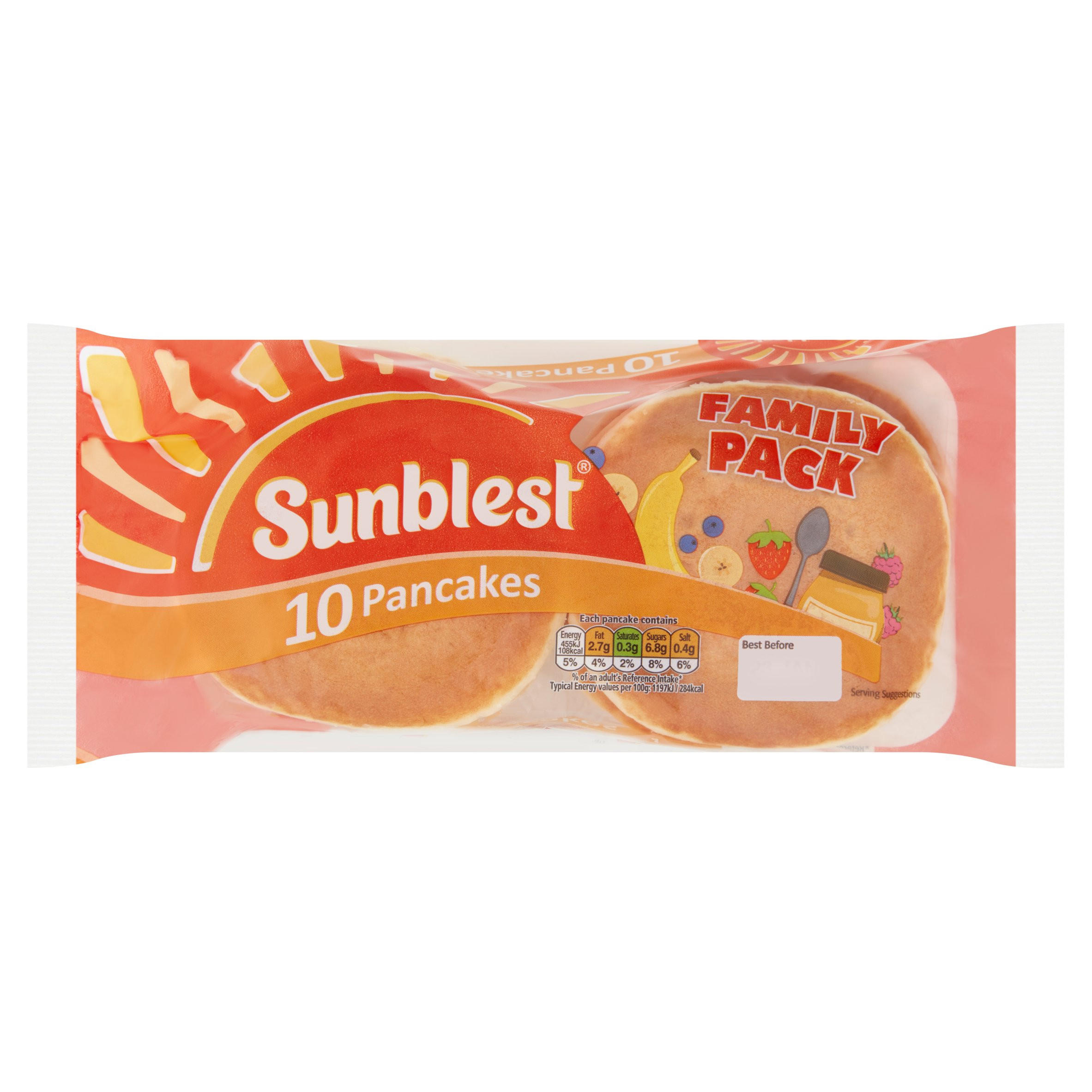 Sunblest 10 Pancakes Family Pack | Crumpets, Muffins & Pancakes ...