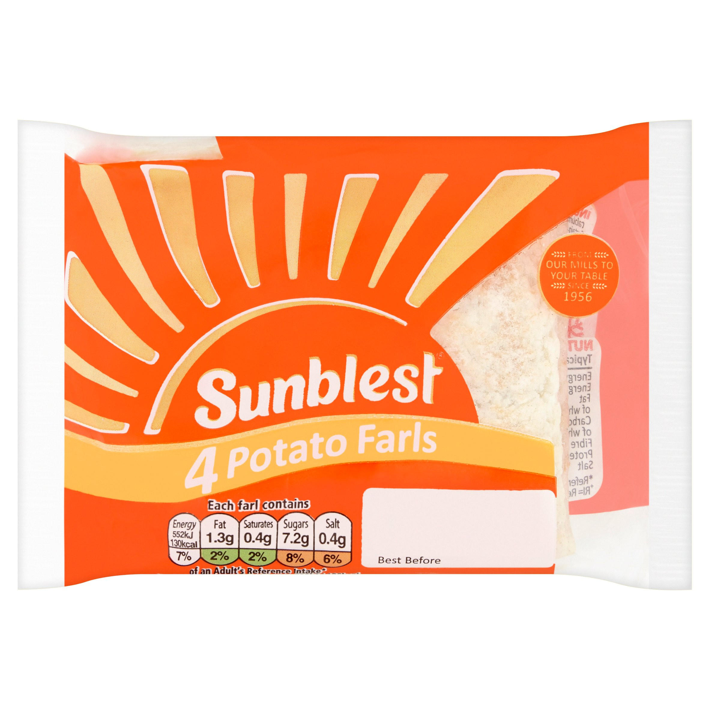 Sunblest 4 Potato Farls | Iceland Foods