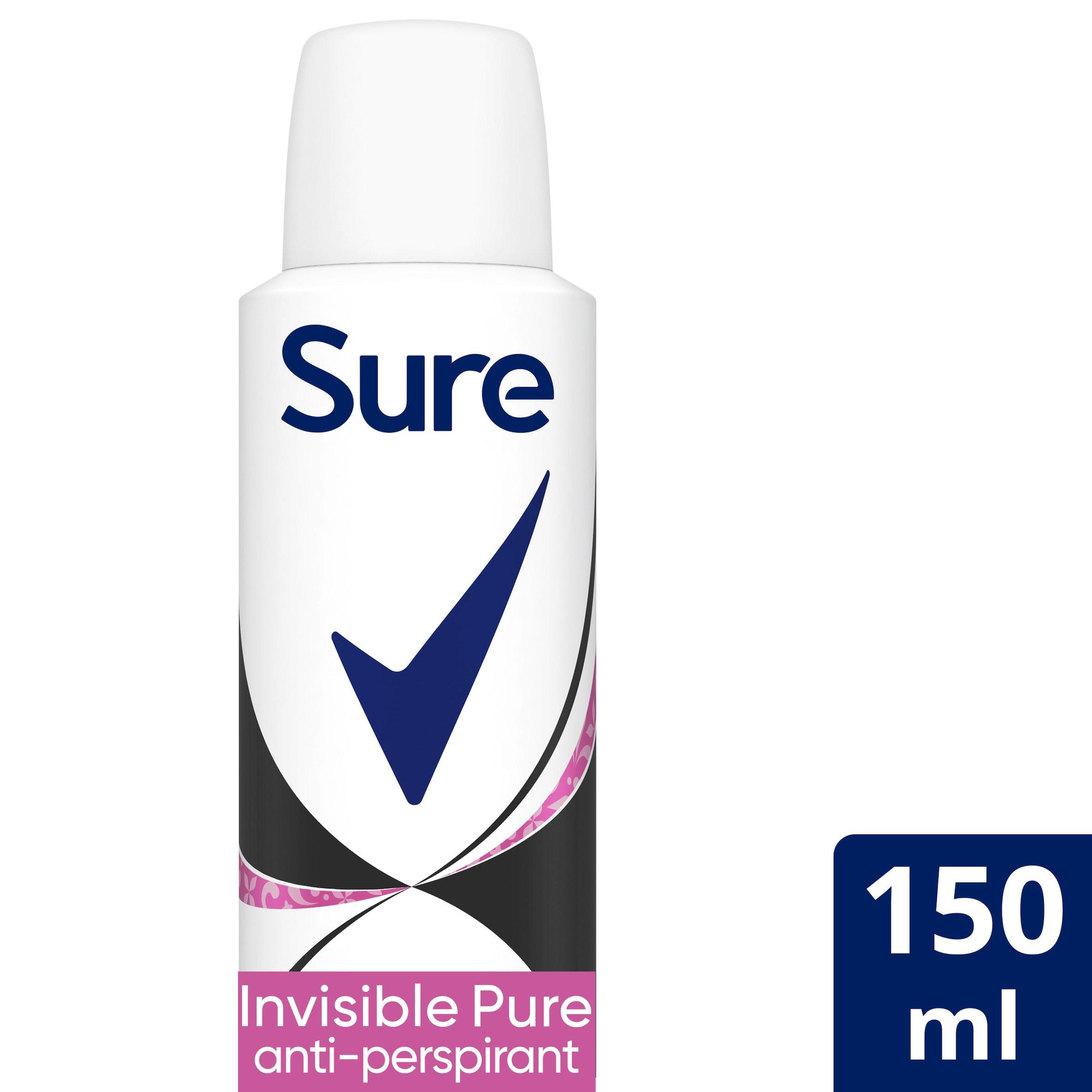 Sure Anti-perspirant Aerosol Invisible Pure 150 ml | Deodorant ...