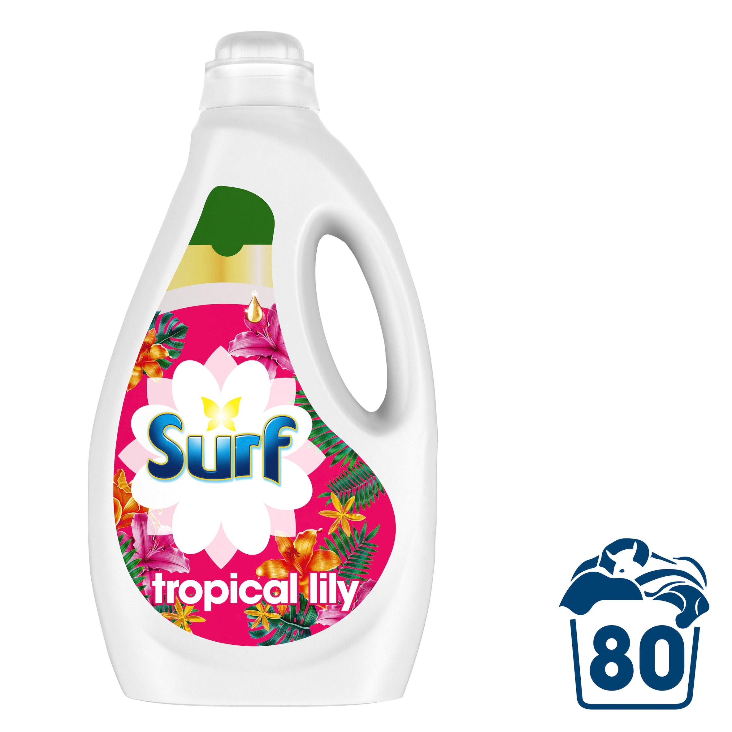 Surf Concentrated Liquid Laundry Detergent Tropical Lily 80 Washes ...