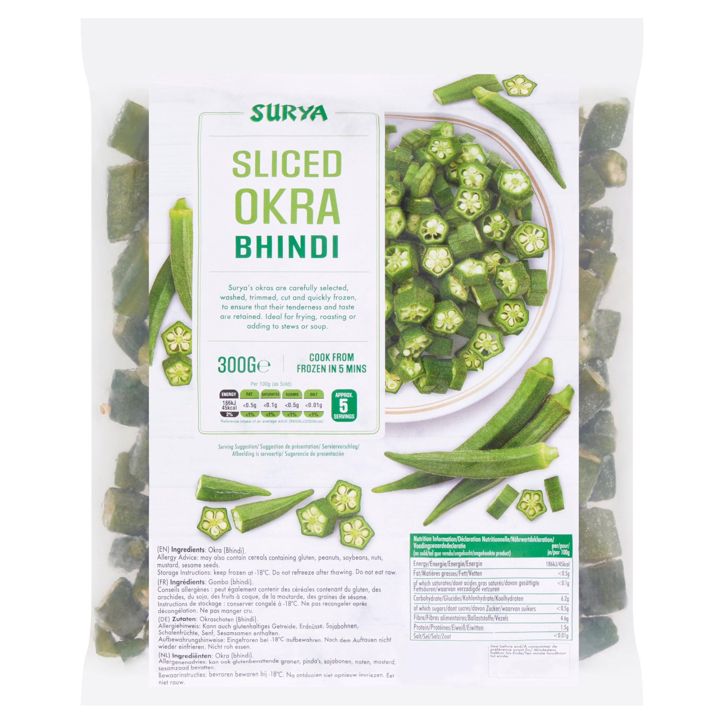Surya Sliced Okra 300g | Vegetables | Iceland Foods
