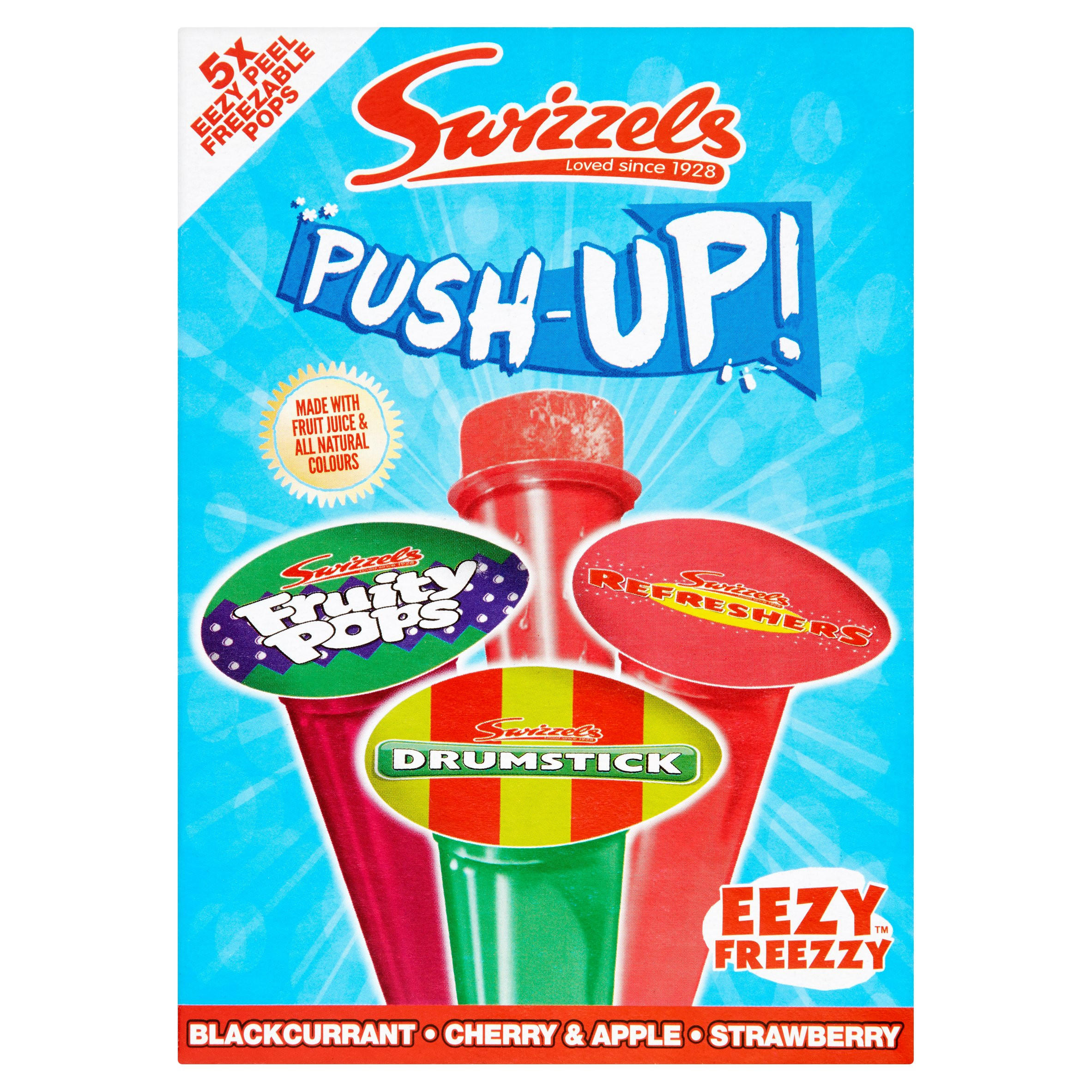 Swizzels Push Up! Sweet Shop Favourite Freeze Pops 5pk (280ml) | Freeze ...