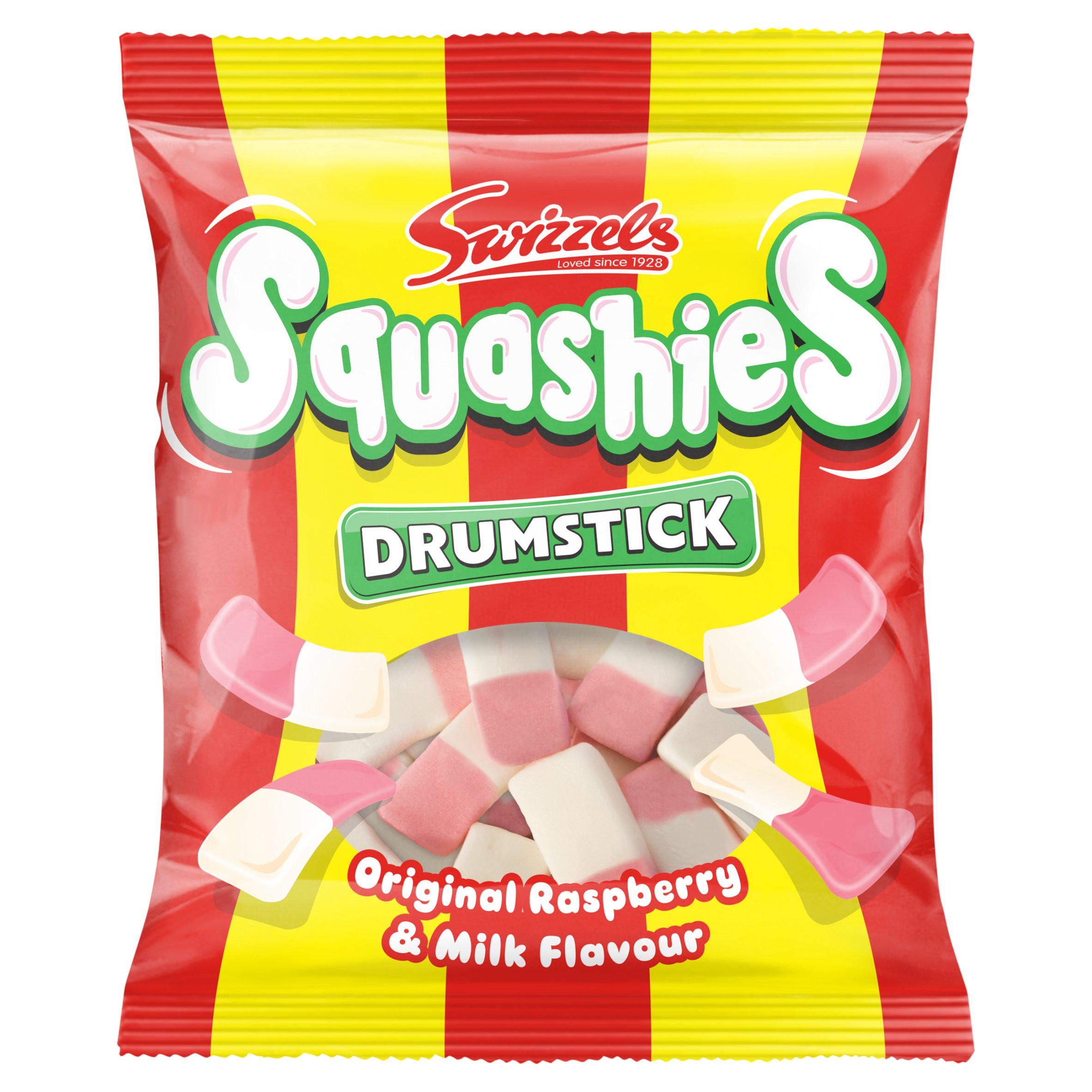 Swizzels Squashies Drumstick Original Raspberry & Milk Flavour 140g ...