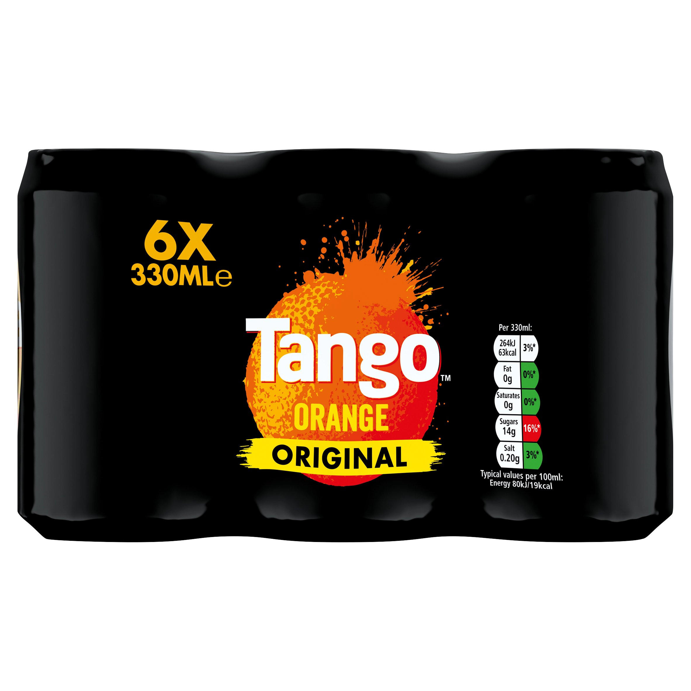 Tango Orange Original 6 x 330ml | Orange and Fruit Flavoured | Iceland ...