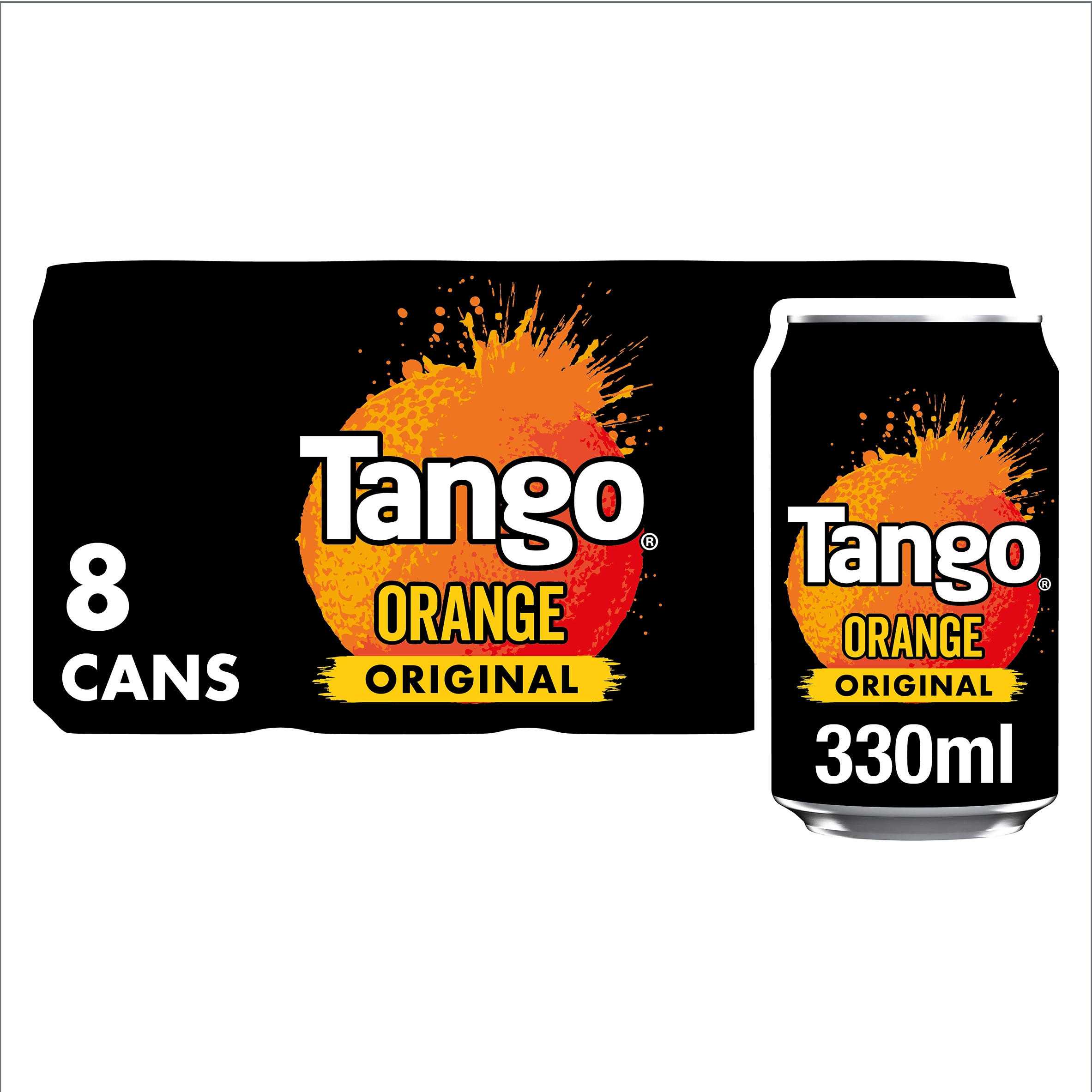 Tango Orange Original Can 8 x 330ml | Orange and Fruit Flavoured | Iceland Foods