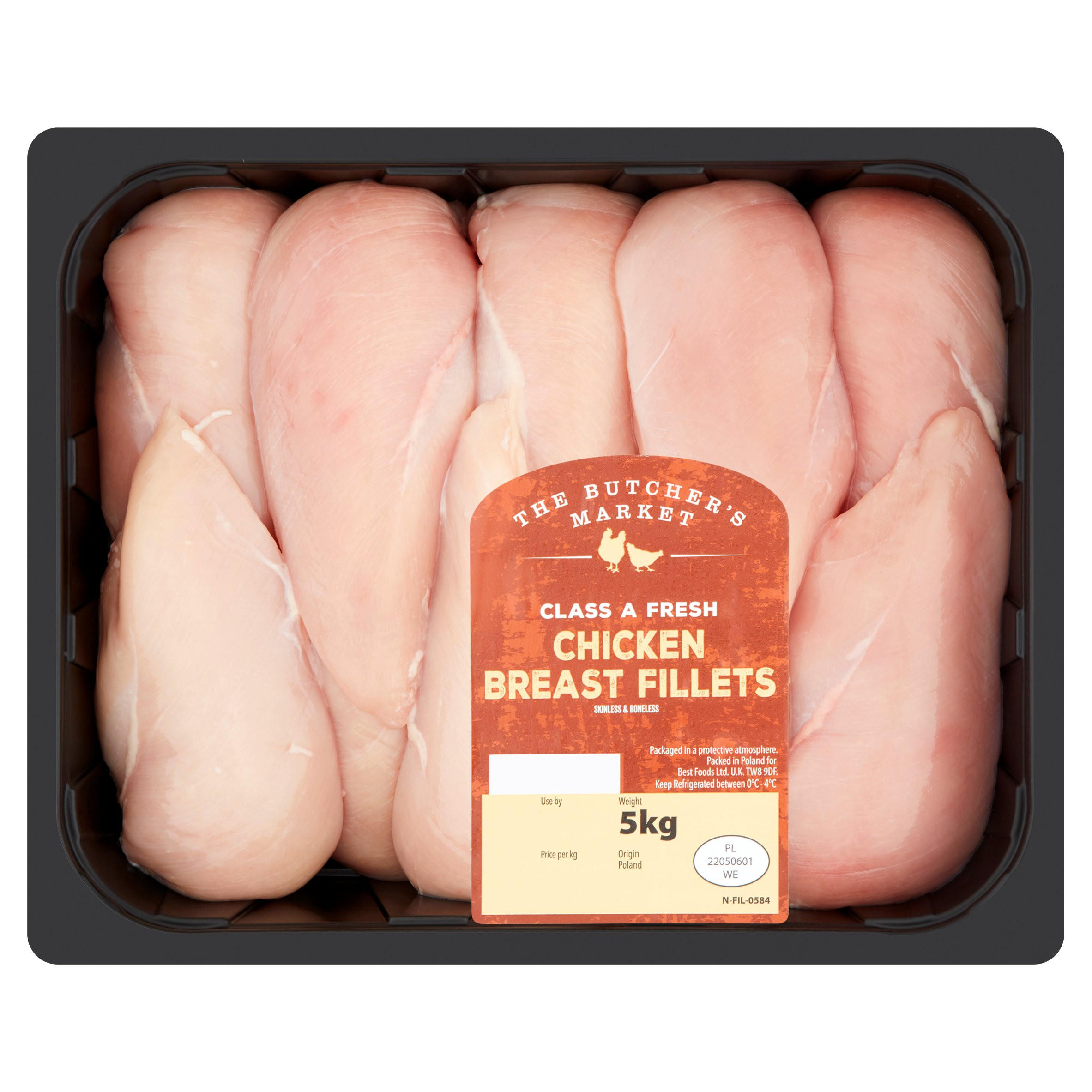 The Butcher's Market Chicken Breast Fillets 5kg | Chicken & Turkey ...
