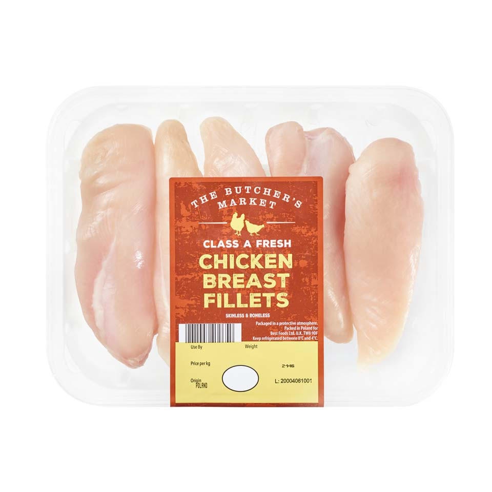 The Butcher s Market Class A Fresh Chicken Breast Fillets 450g The Butcher s Market Class A Fresh Chicken Breast Fillets 450g